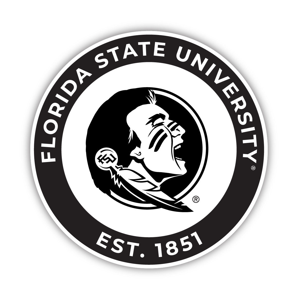 Florida State Seminoles Officially Licensed Black Vinyl Decal Sticker ...