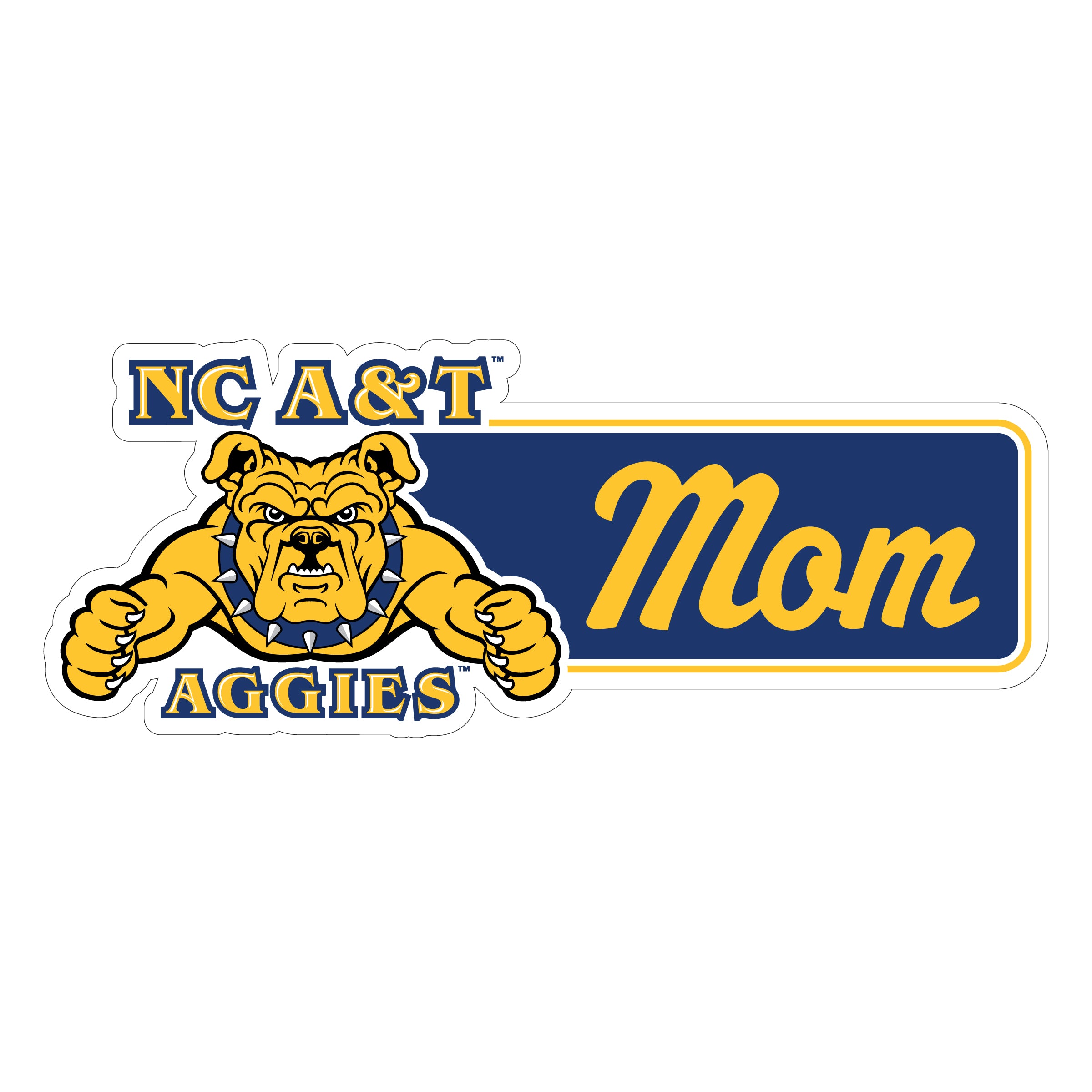 North Carolina A&T State Aggies Proud Die Cut Magnet Officially ...