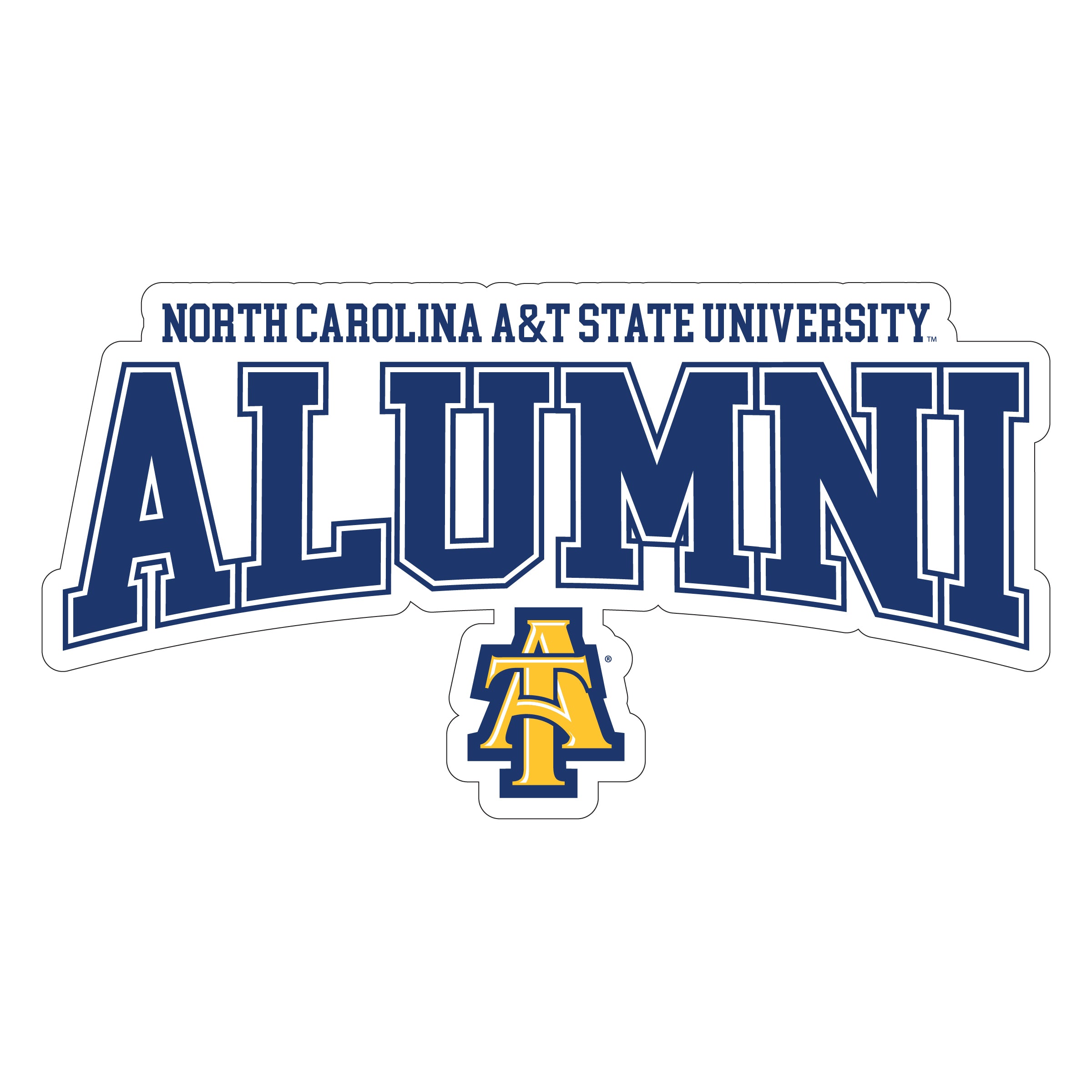 North Carolina A&T State Aggies Laser Cut Alumni Vinyl Sticker/Magnet ...