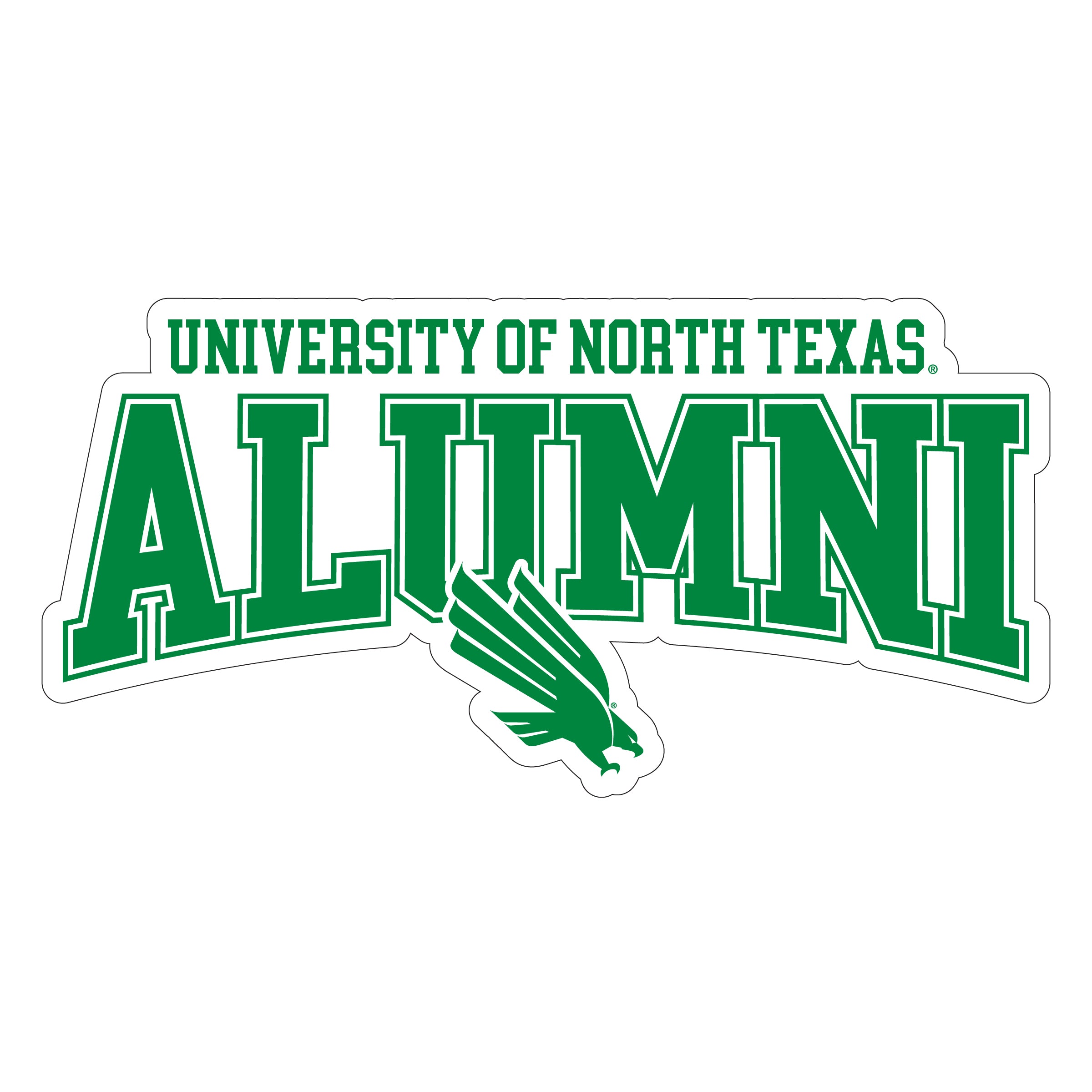 North Texas Laser Cut Alumni Vinyl Sticker/Magnet - Officially Licensed ...