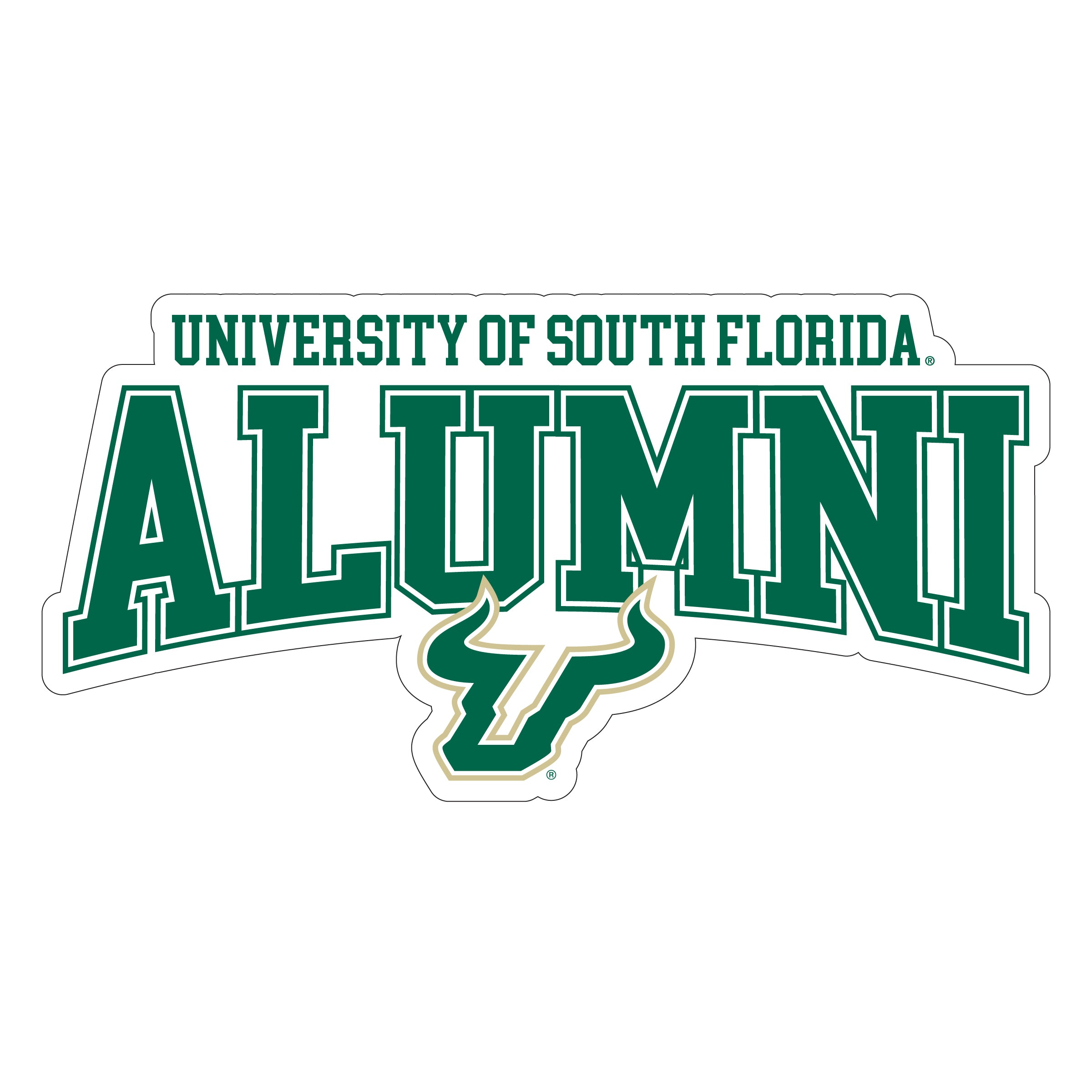 South Florida Bulls Laser Cut Alumni Vinyl Sticker/Magnet - Officially ...