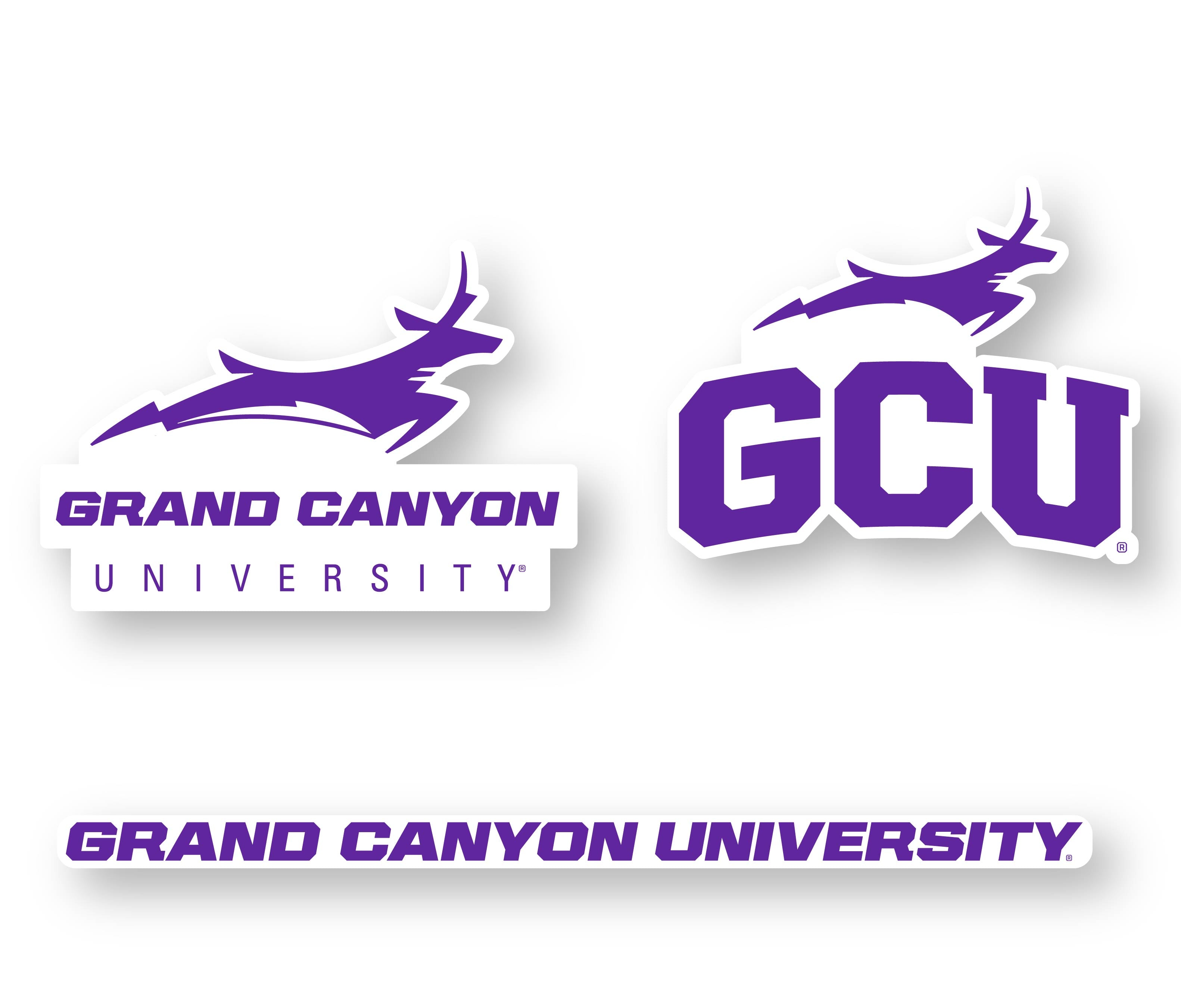 Grand Canyon University Lopes Vinyl Decal Sticker 3 Pack 4-Inch Each O ...
