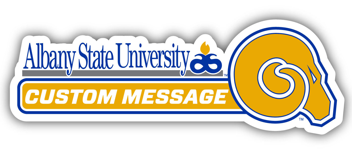 Albany State University 4-Inch Wide Customizable Vinyl Decal Sticker O ...