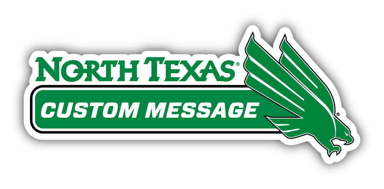 North Texas 4-Inch Wide Customizable Vinyl Decal Sticker Officially Li ...