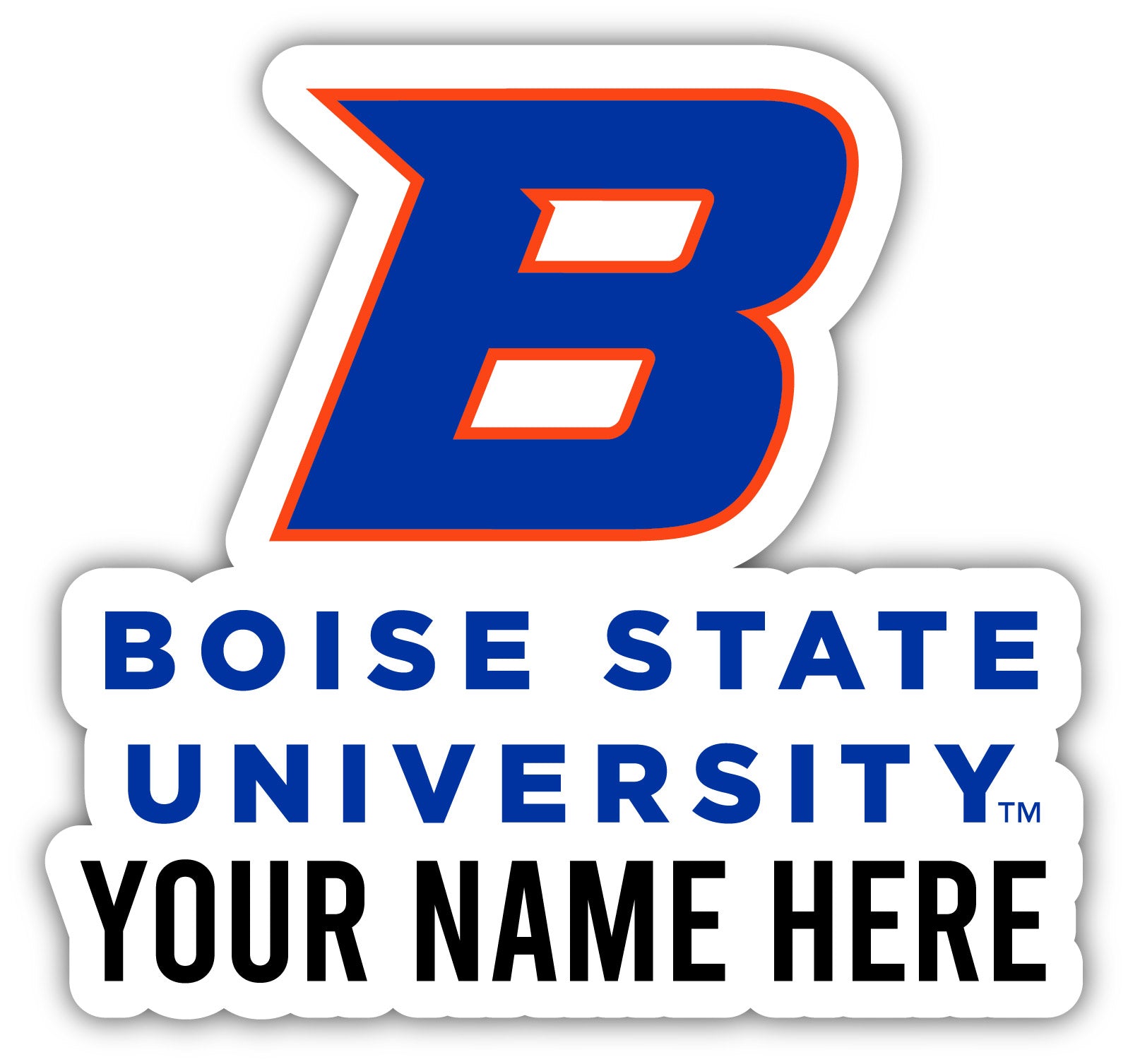 Boise State Broncos Customizable Round Vinyl Decal Sticker Officially ...