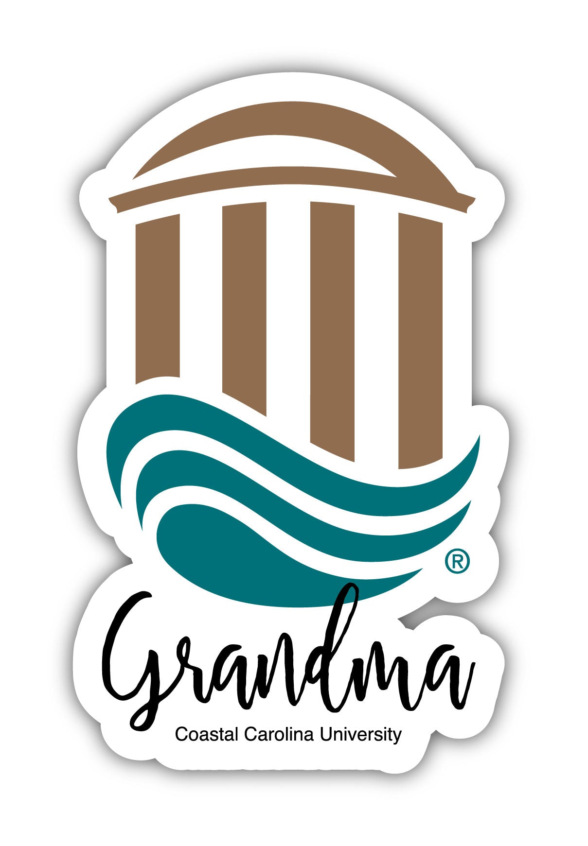 Coastal Carolina University 4-Inch Proud Grandma NCAA - Durable School ...