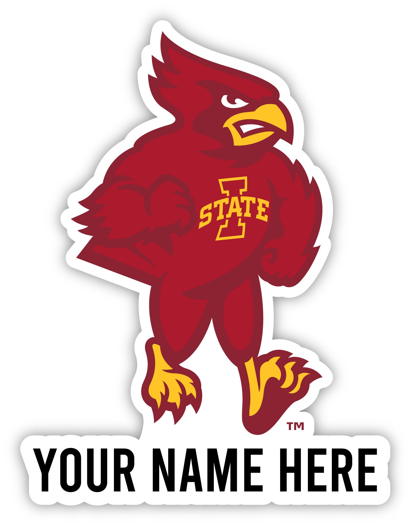 Iowa State Cyclones Customizable Round Vinyl Decal Sticker Officially ...