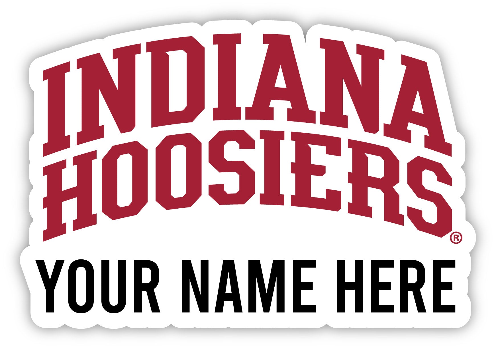 Indiana Hoosiers Customizable Round Vinyl Decal Sticker Officially ...
