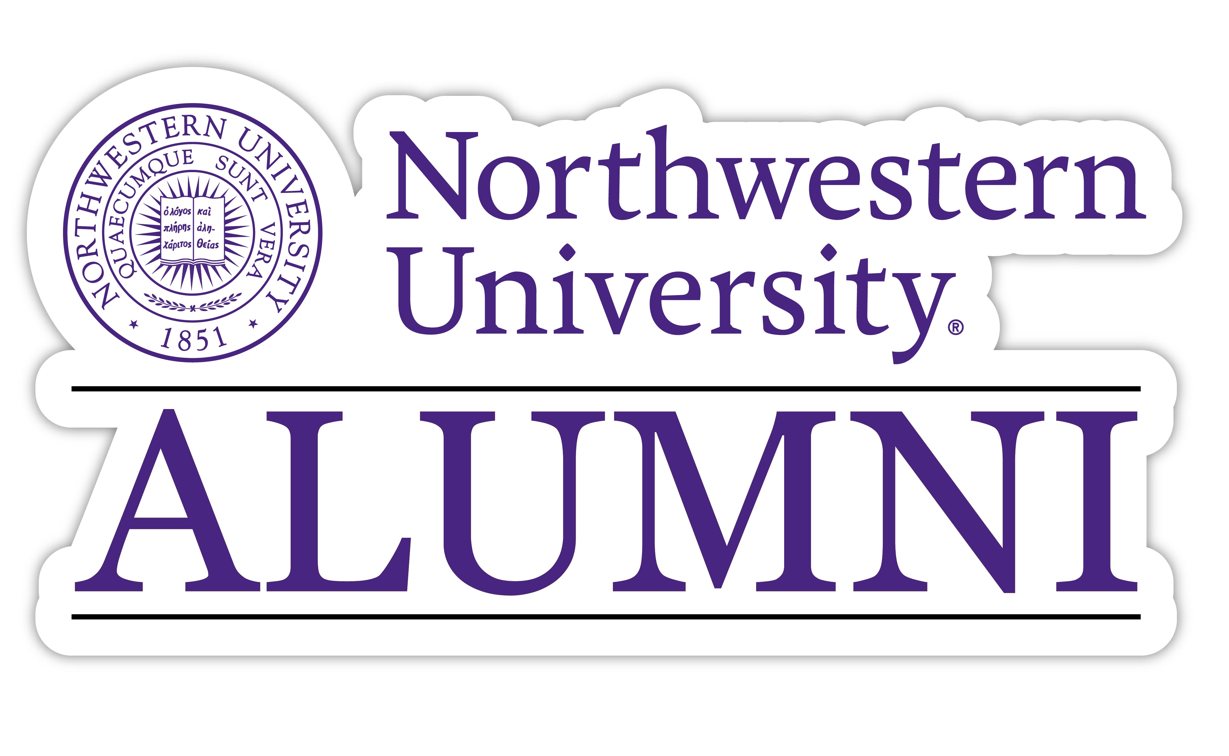 Northwestern University Wildcats 4-Inch Laser Cut Alumni Vinyl Decal ...