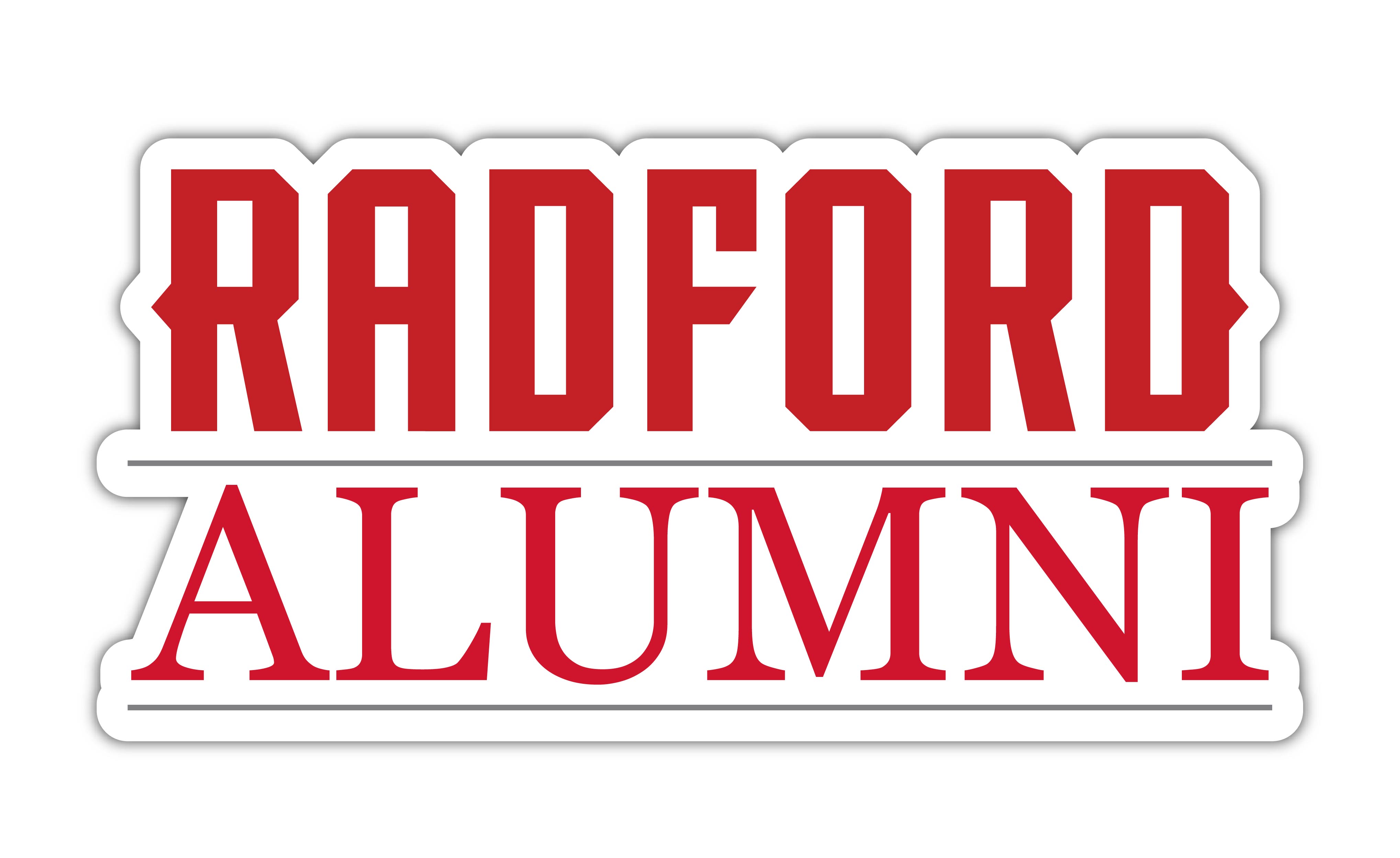 Radford University Highlanders 4-Inch Alumni 4-Pack NCAA Vinyl Sticker ...