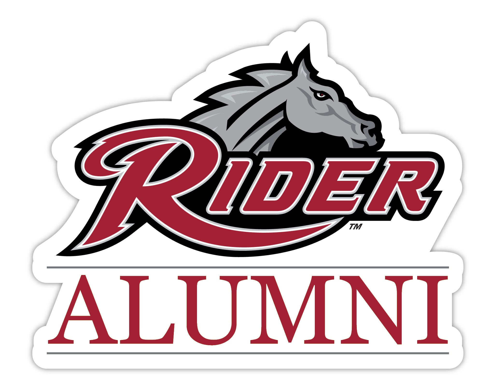 Rider University Broncs 4-Inch Alumni NCAA Vinyl Sticker - Durable Sch ...