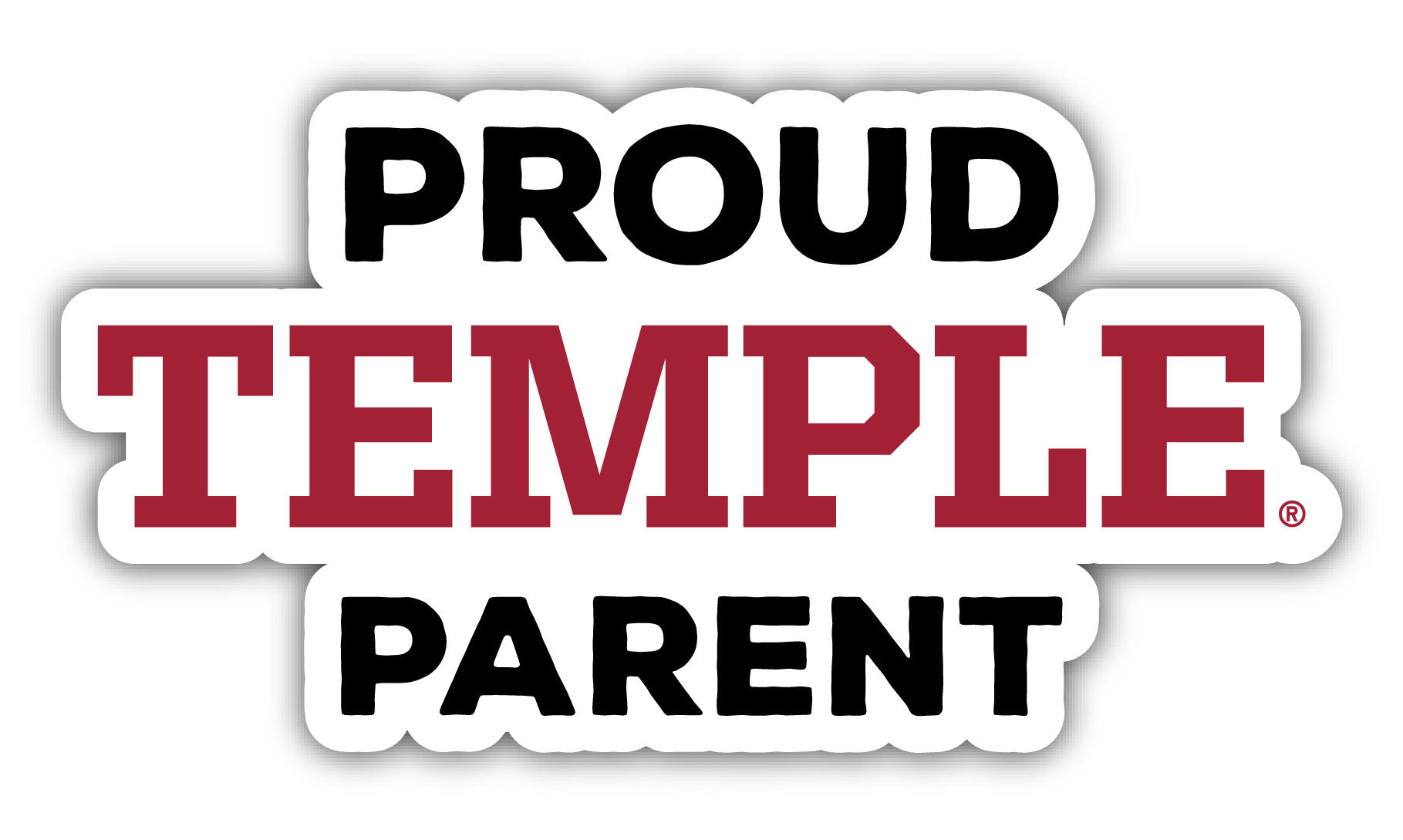 Temple University 4-Inch Laser Cut Proud Parent Decal Sticker ...