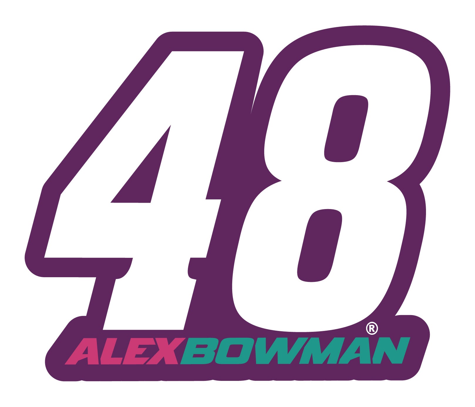 #48 Alex Bowman 4Inch Number Laser Cut Decal – R & R INC.