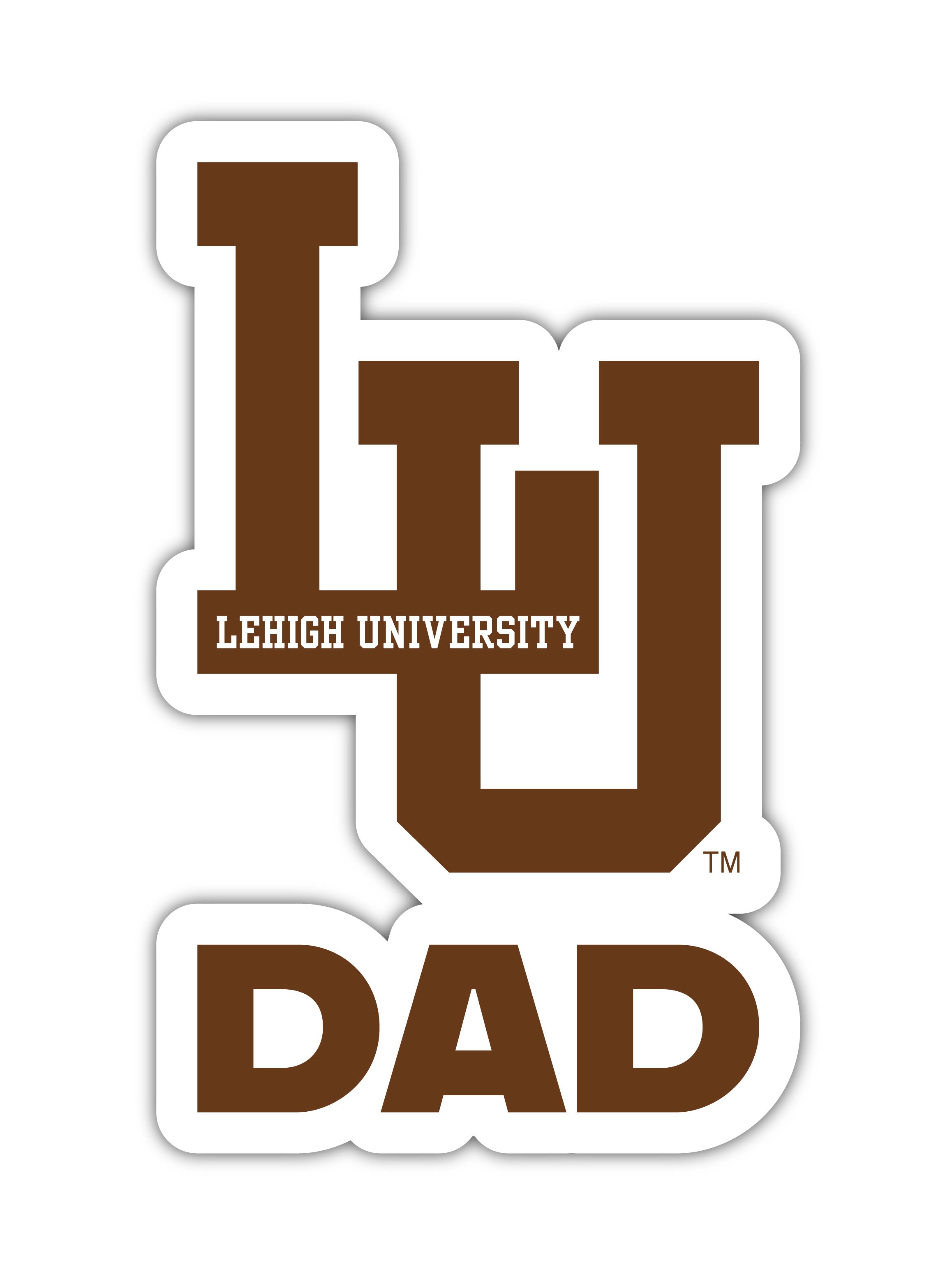 Lehigh University Mountain Hawks 4-Inch Proud Dad Vinyl Decal Sticker ...