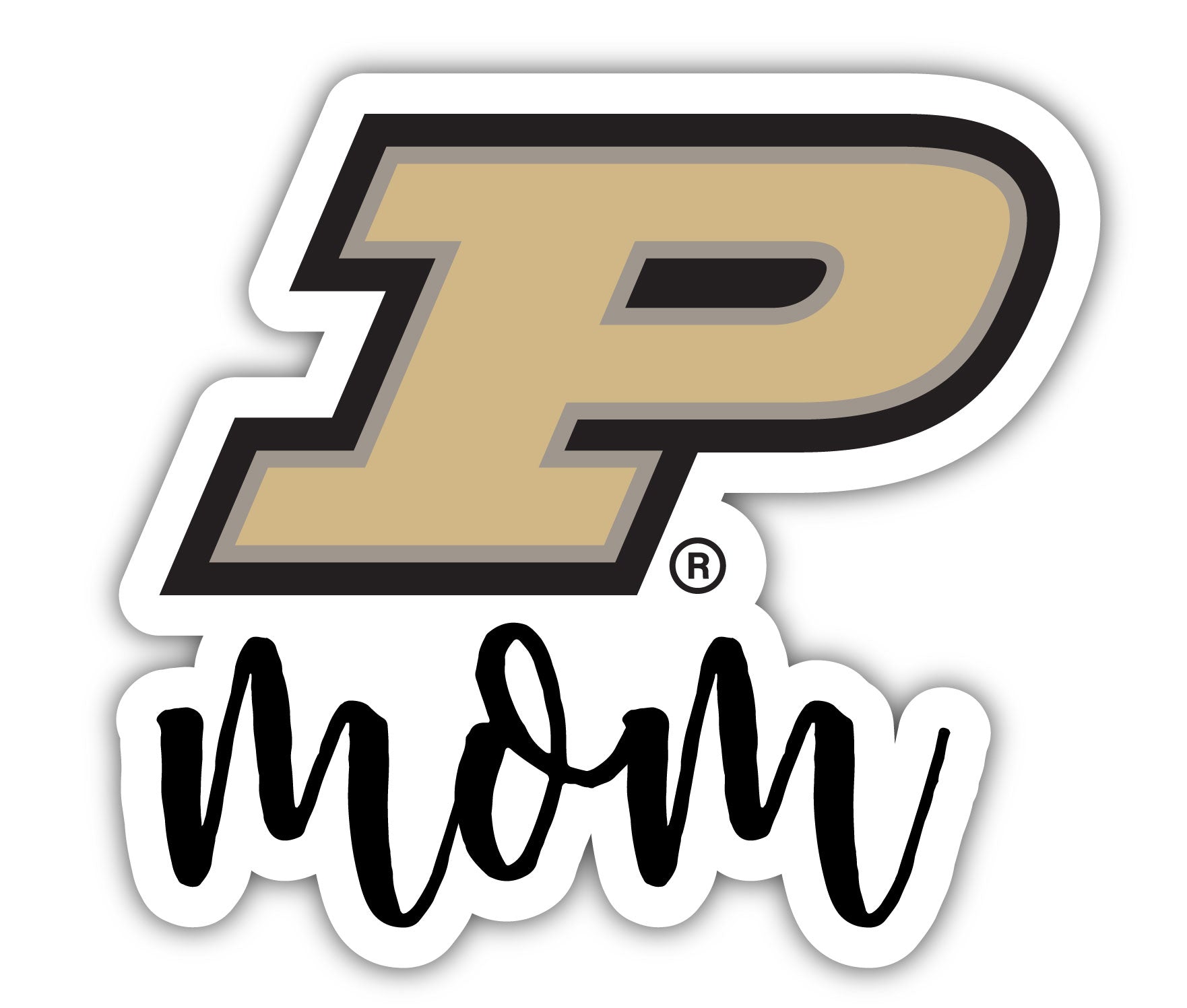Purdue Boilermakers 4-Inch Proud Mom Vinyl Decal Sticker Officially Li ...