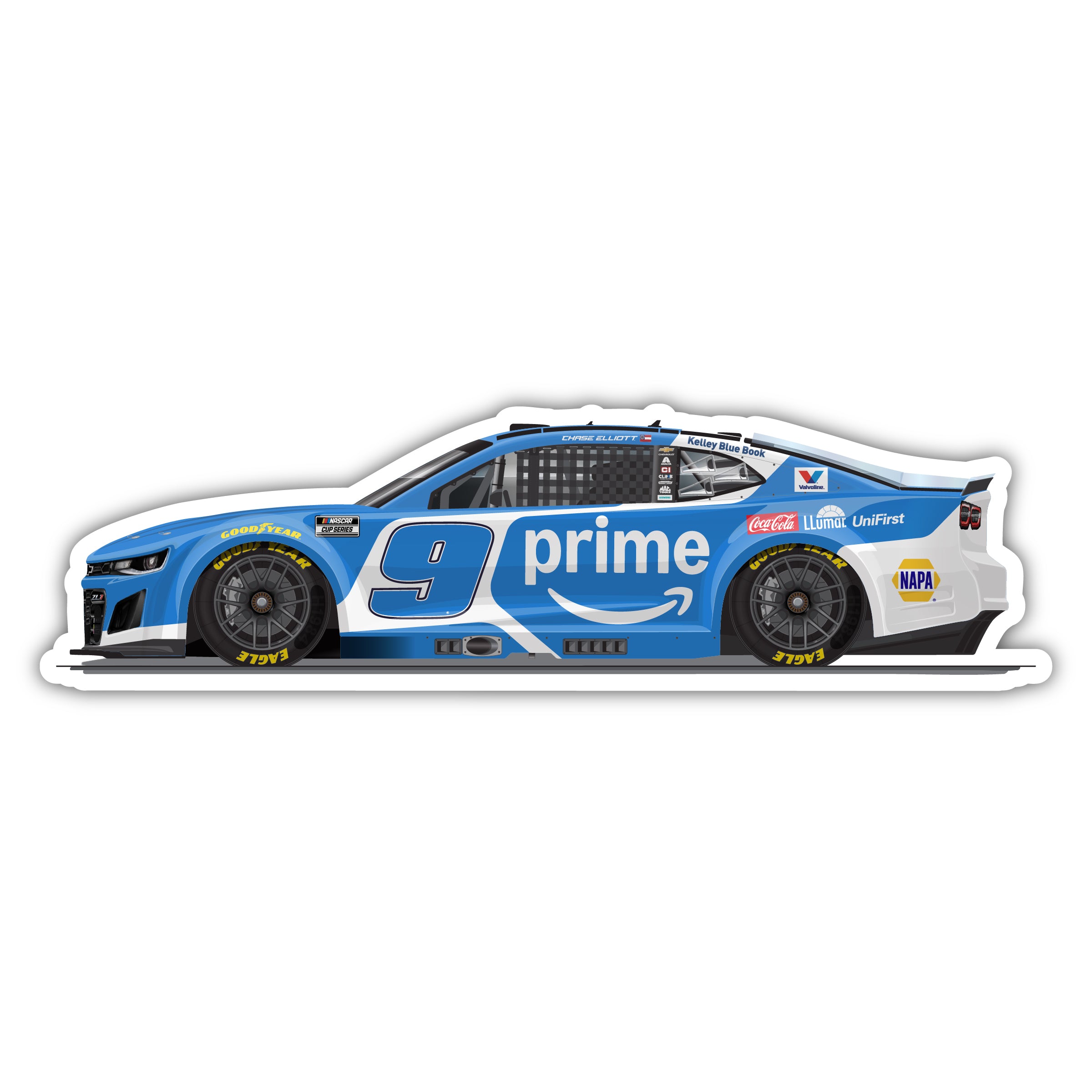 Nascar #9 Chase Elliott Car Design Die Cut Decal Officially Licensed ...