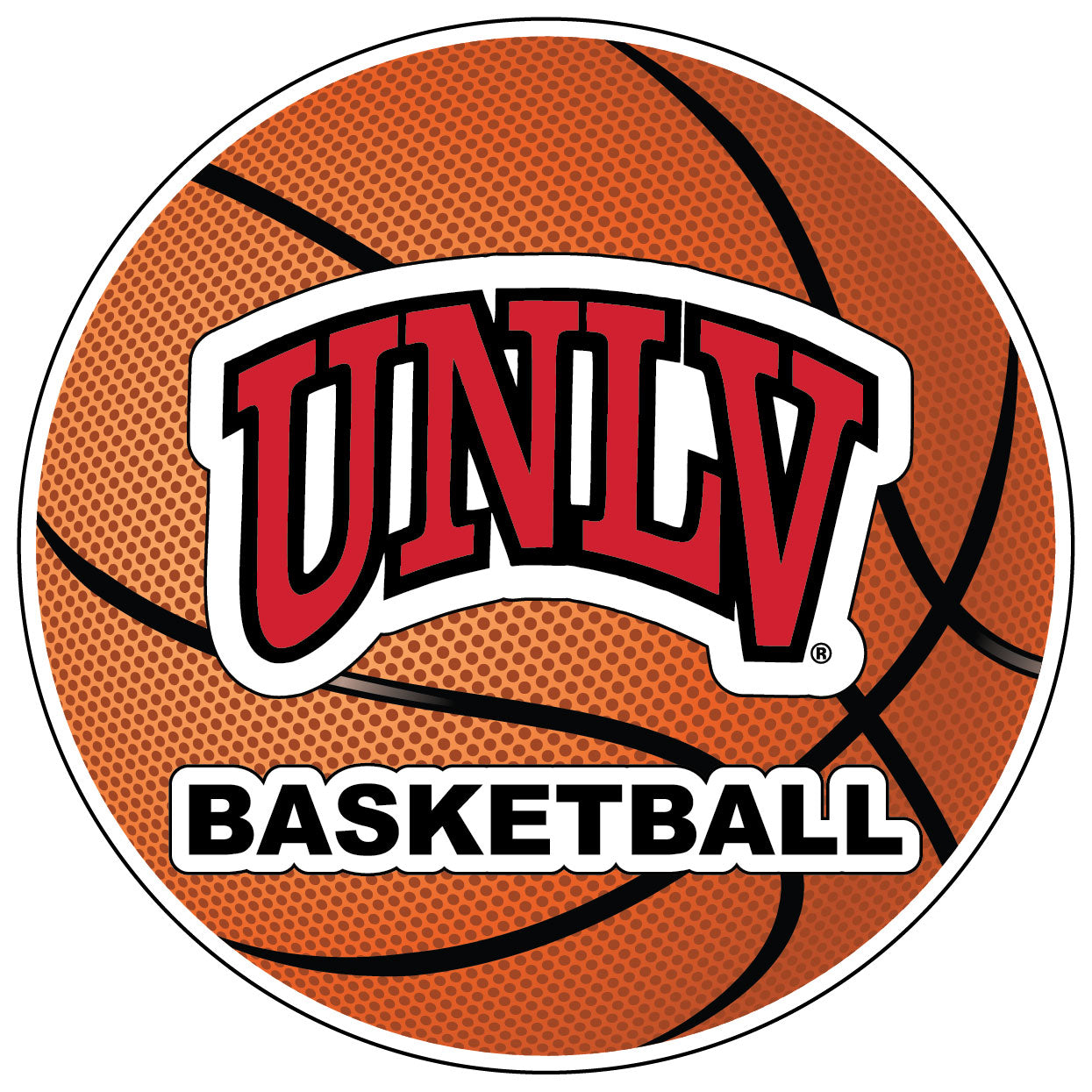 UNLV Rebels 4-Inch Basketball Vinyl Decal Officially Licensed Collegia ...