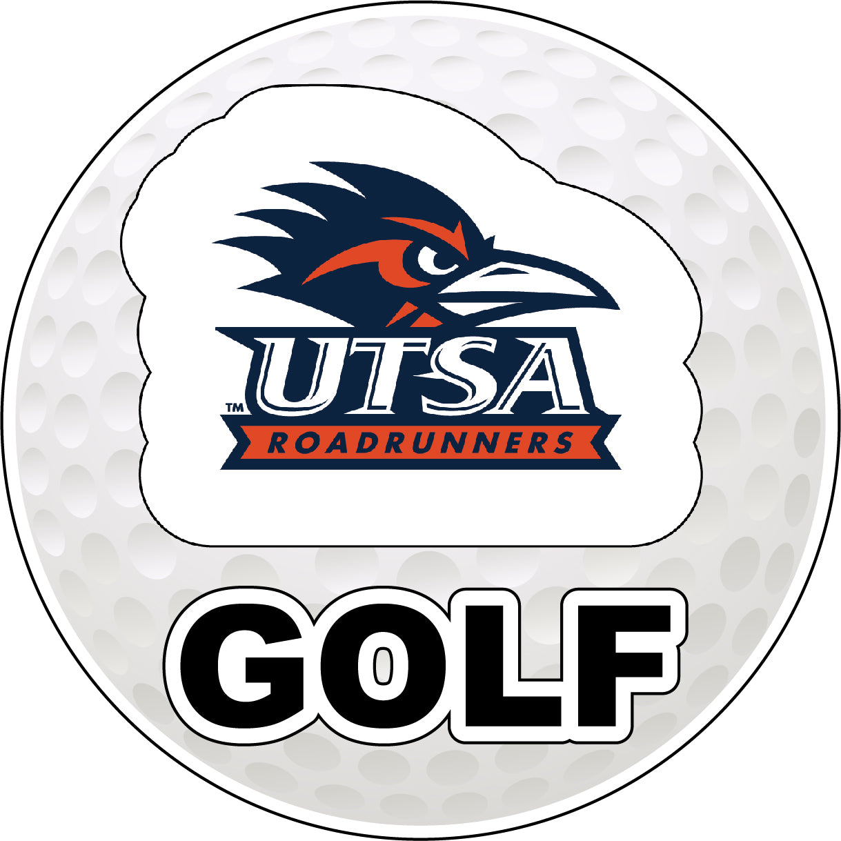 UTSA Road Runners 4-Inch Golf Vinyl Decal Officially Licensed Collegia ...