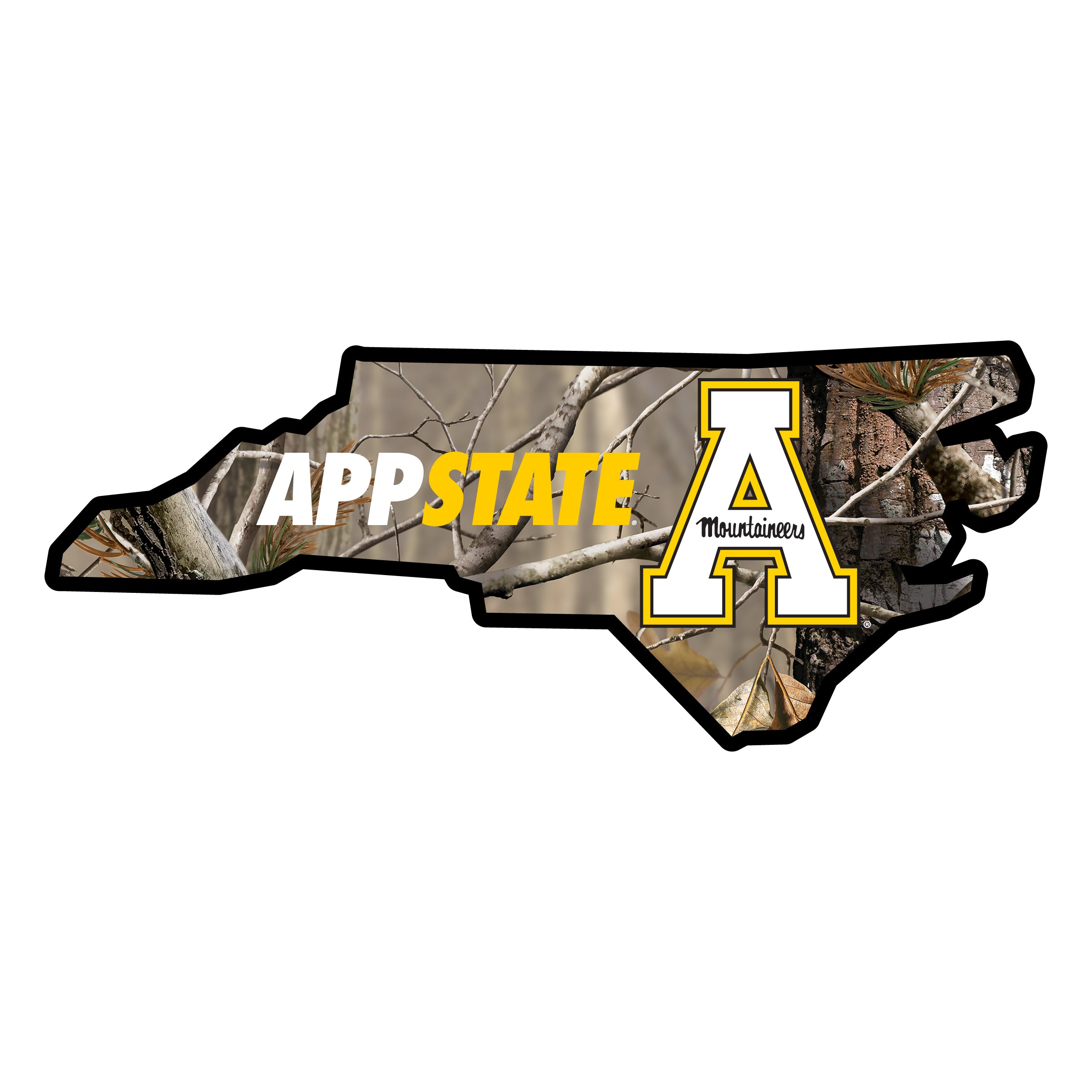 Appalachian State Realtree Camouflage Vinyl Sticker/Magnet - Officiall ...