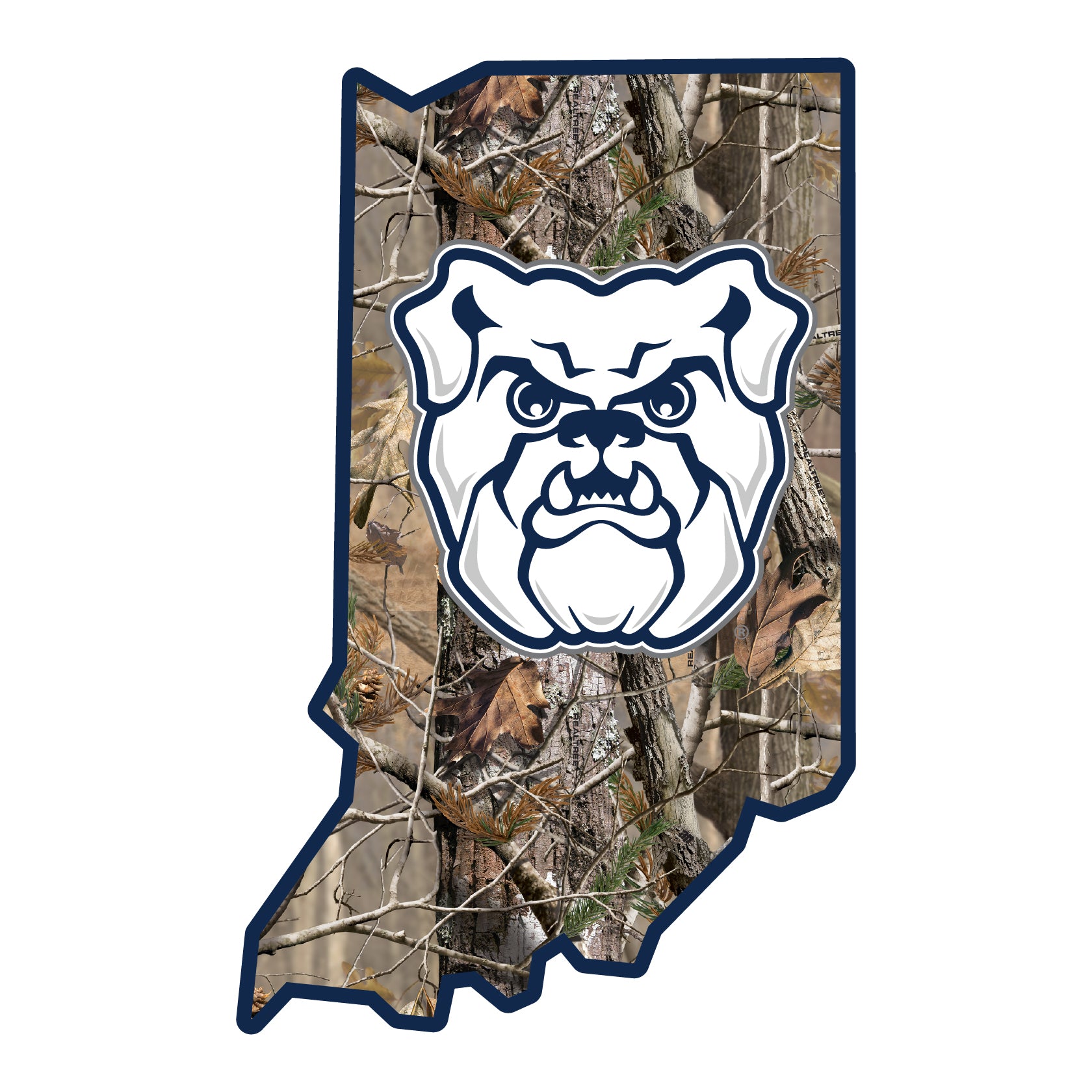 Butler Bulldogs Realtree Camouflage Vinyl Sticker/Magnet - Officially ...