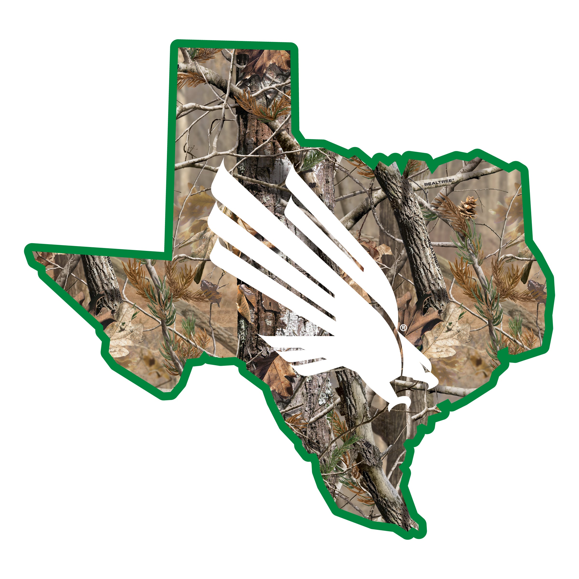 North Texas Realtree Camouflage Vinyl Sticker/Magnet - Officially ...