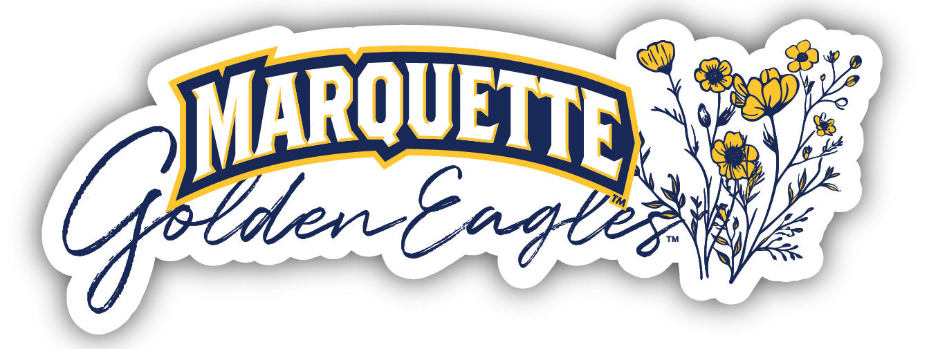 Marquette Golden Eagles Script Floral Sticker/Magnet - Officially Lice ...