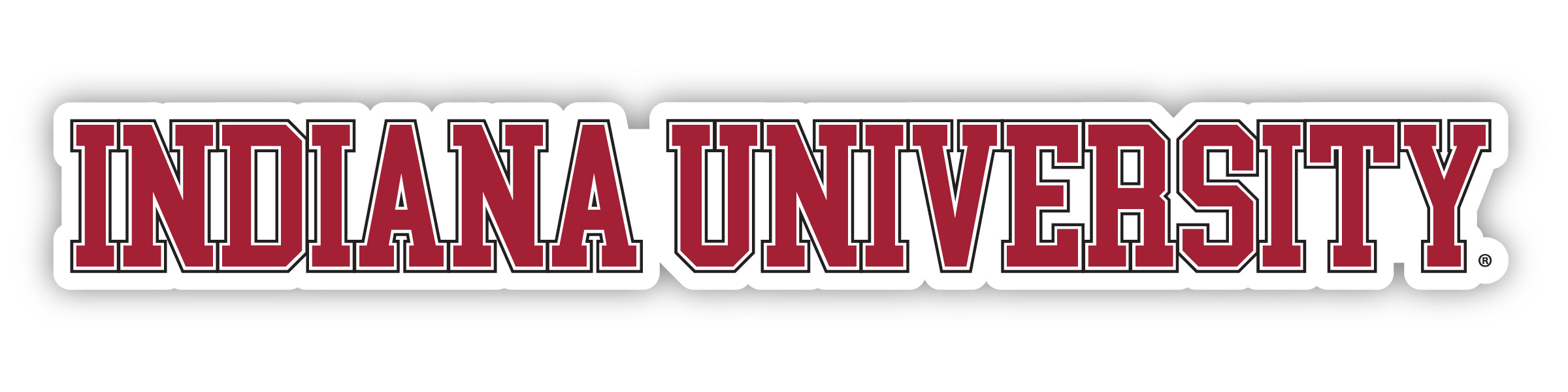 Indiana Hoosiers Officially Licensed College Text Vinyl Decal – White ...