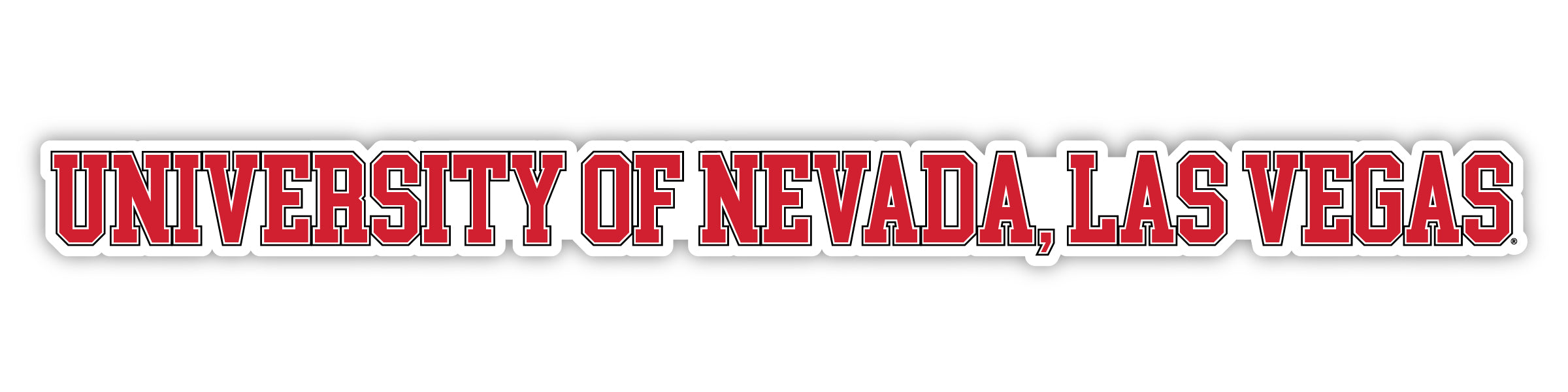 UNLV Rebels Officially Licensed College Text Vinyl Decal – White, Clea ...