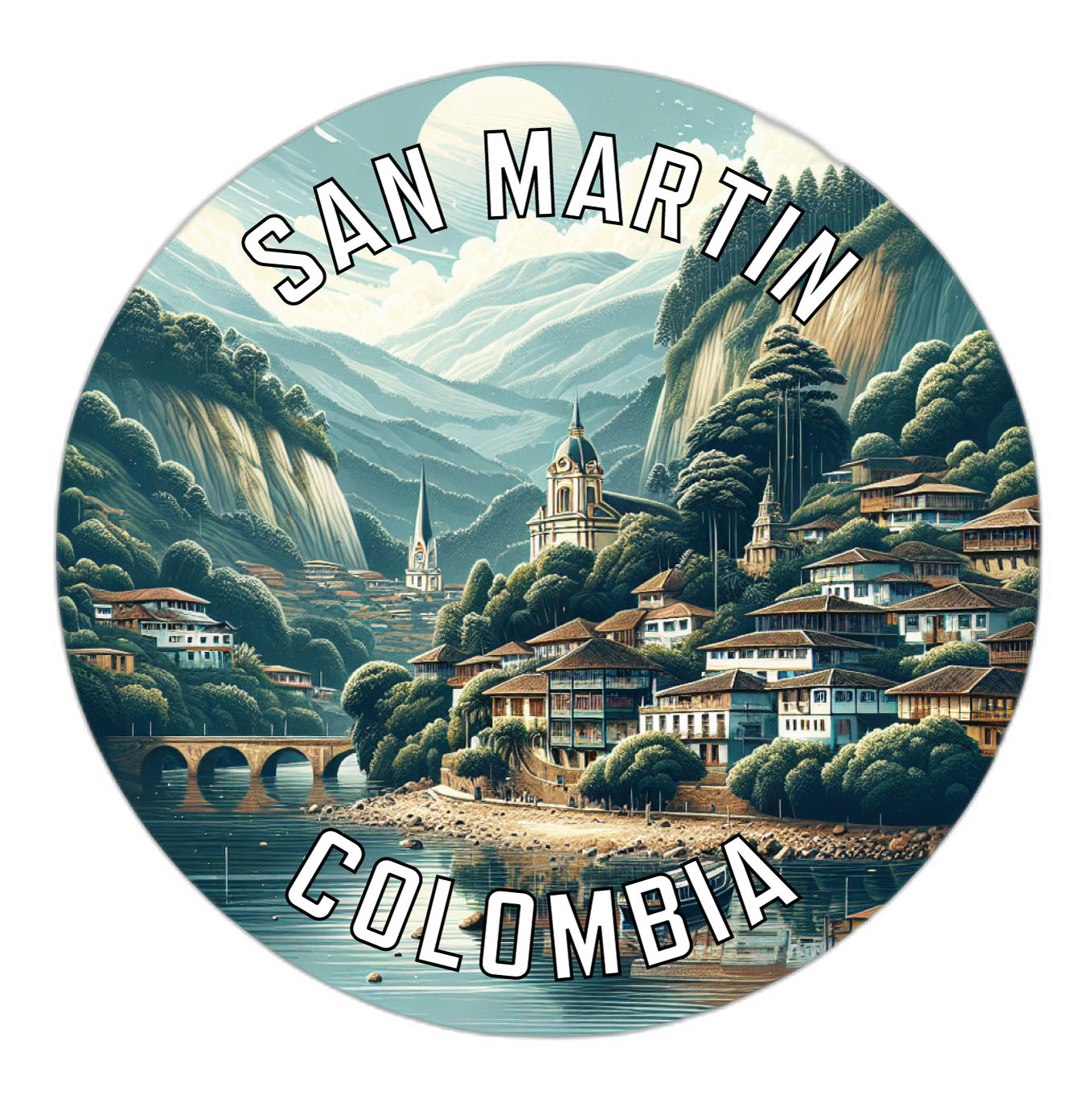 San Martin Colombia Souvenir Vinyl Decal Sticker 3-Inch – R & R INC.