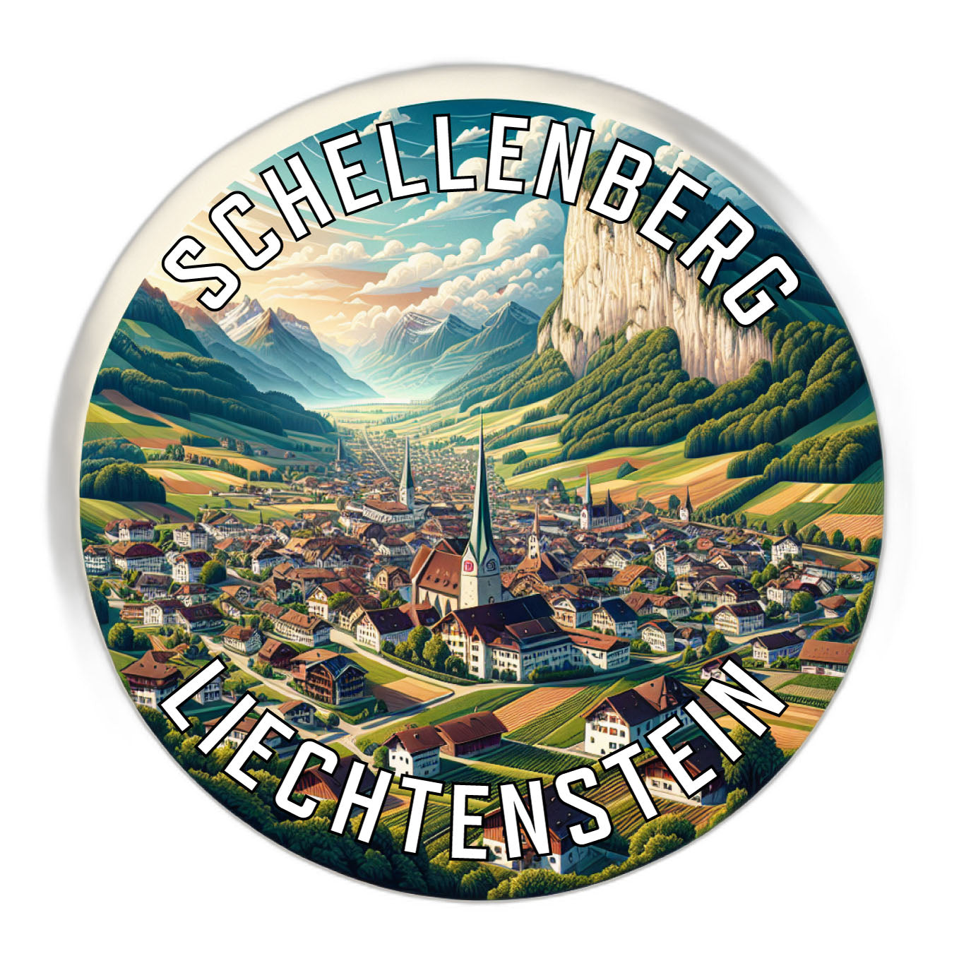 Schellenberg Liechtenstein Souvenir Vinyl Decal Sticker 2-Inch – R & R INC.
