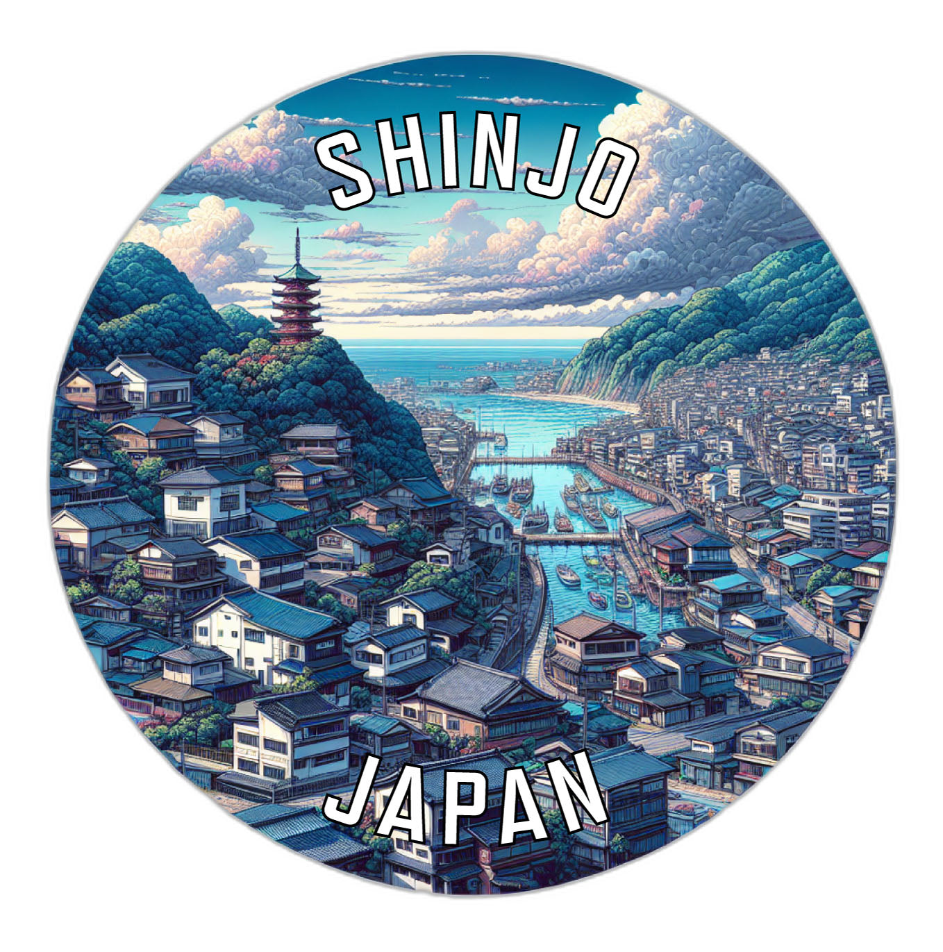 Shinjo Japan Souvenir Vinyl Decal Sticker 2-Inch – R & R INC.