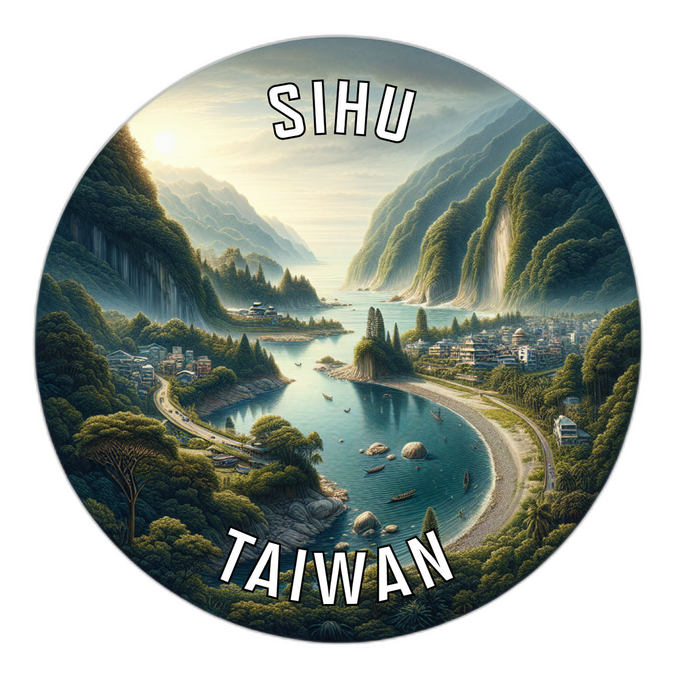 Sihu Taiwan Souvenir Vinyl Decal Sticker 2-Inch – R & R INC.