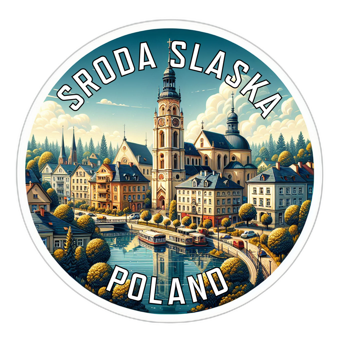 Sroda Slaska Poland Souvenir Vinyl Decal Sticker 2-Inch – R & R INC.