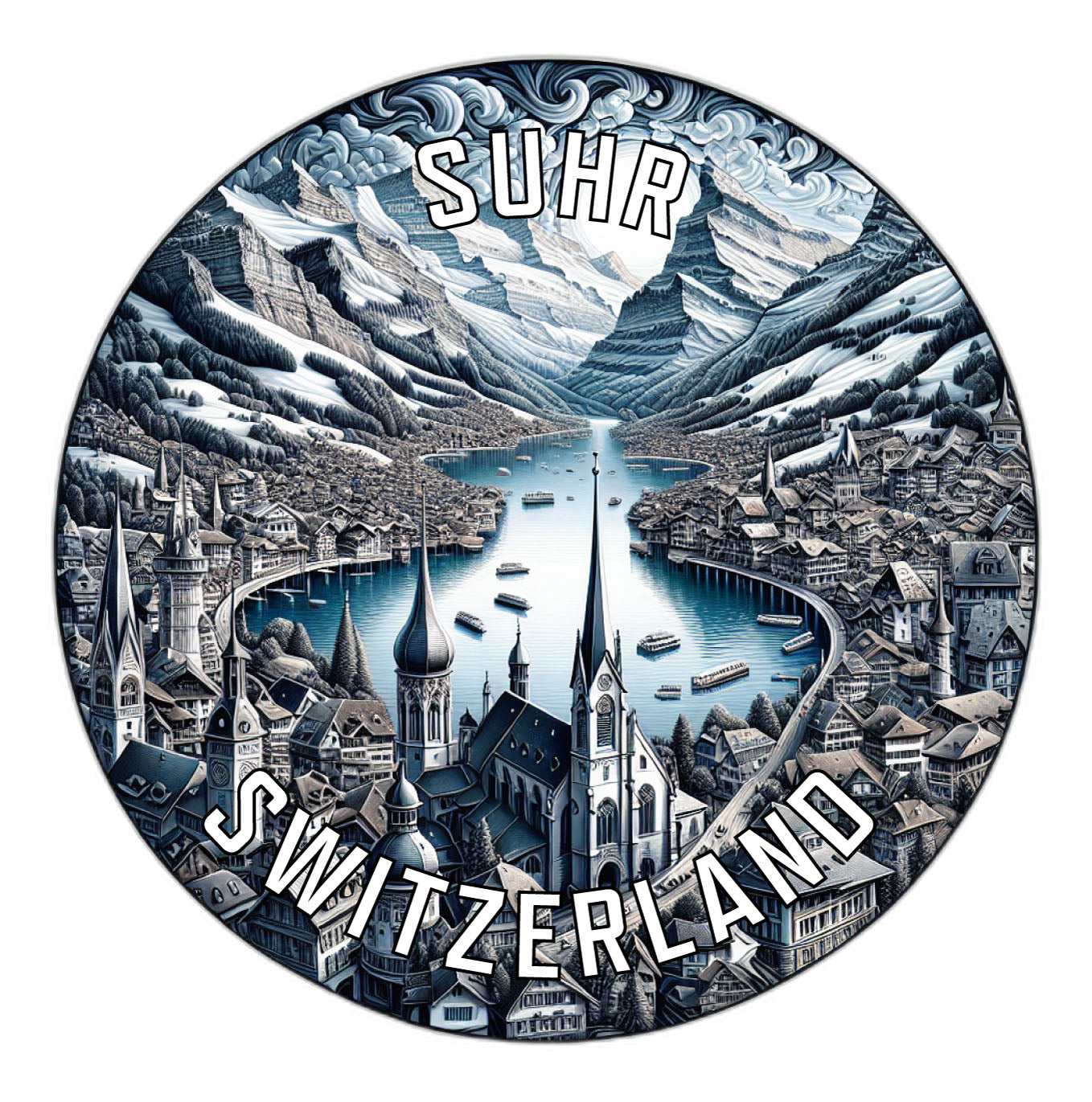 Suhr Switzerland Souvenir Vinyl Decal Sticker 2-Inch – R & R INC.