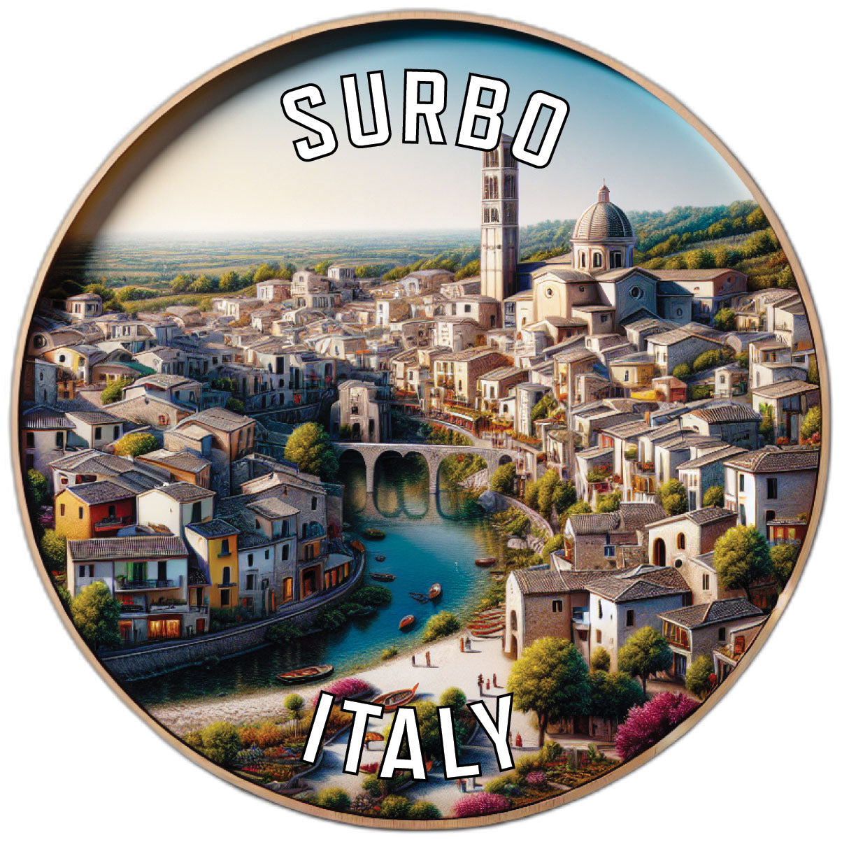 Surbo Italy Souvenir Vinyl Decal Sticker 2-Inch – R & R INC.