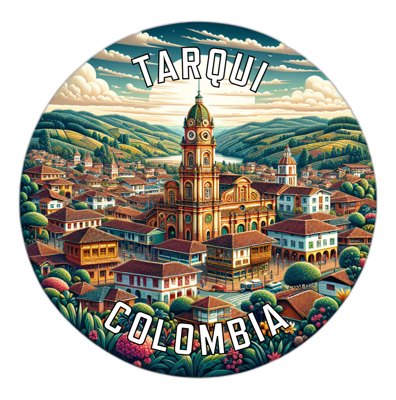 Tarqui Colombia Souvenir Vinyl Decal Sticker 6-Inch – R & R INC.