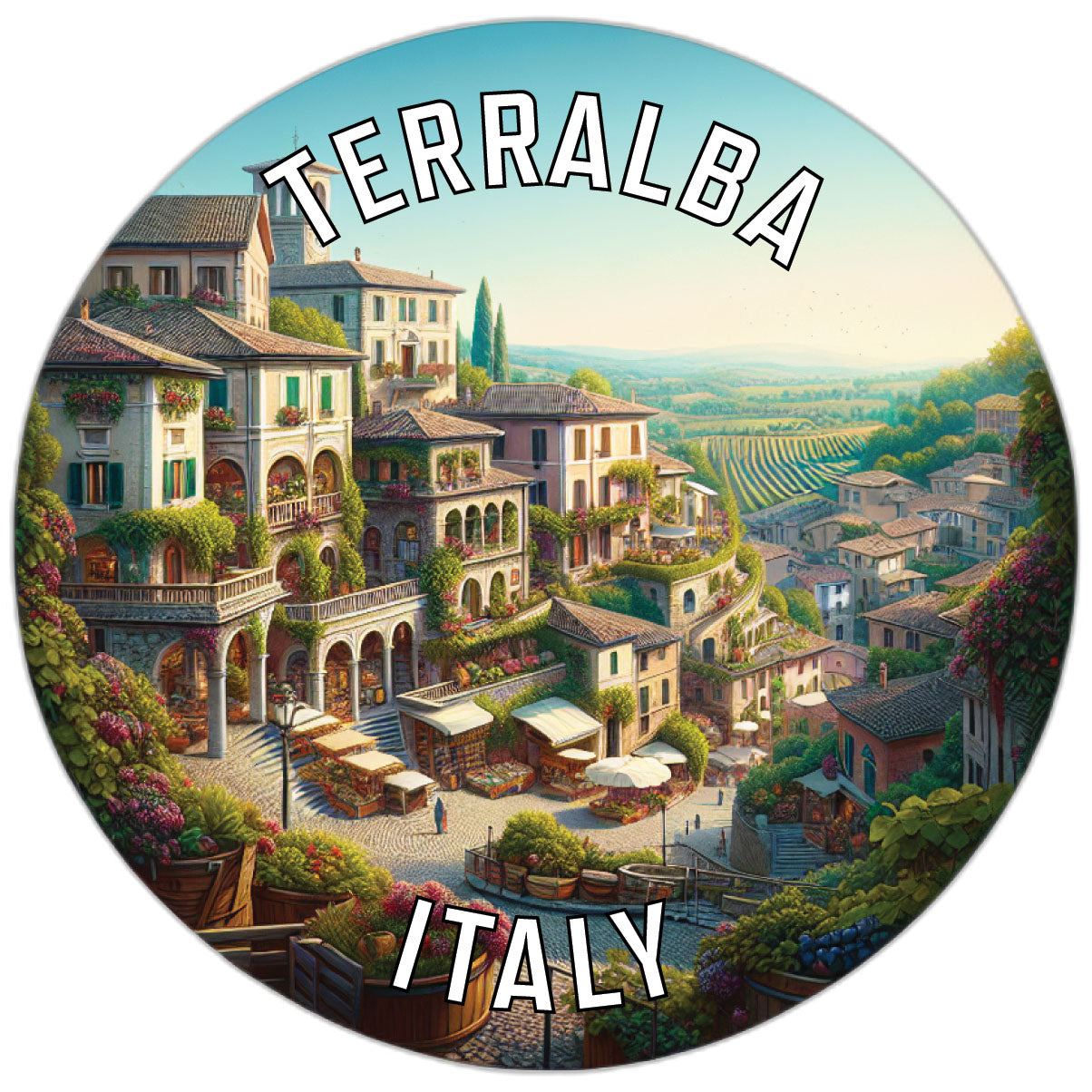 Terralba Italy Souvenir Vinyl Decal Sticker 2-Inch – R & R INC.