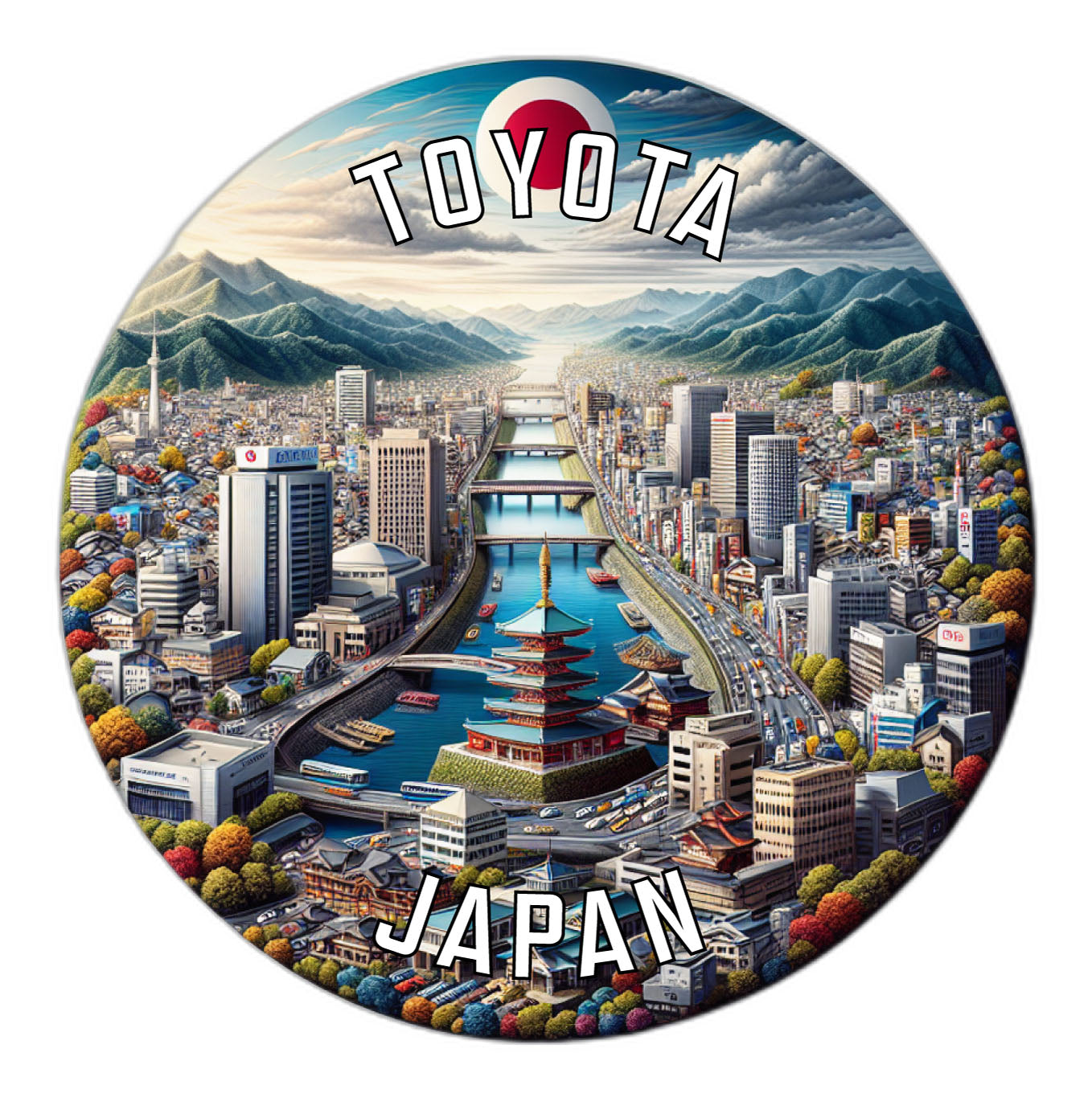 Toyota Japan Souvenir Vinyl Decal Sticker 2-Inch – R & R INC.