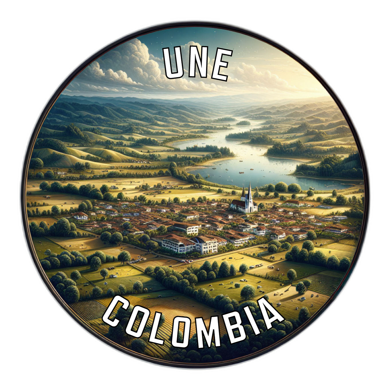 Une Colombia Souvenir Vinyl Decal Sticker 2-Inch – R & R INC.