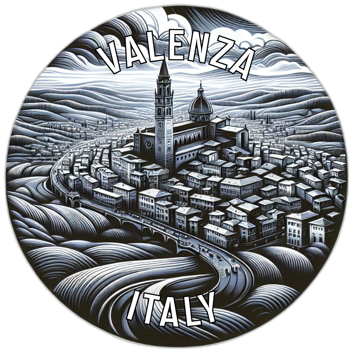 Valenza Italy Souvenir Vinyl Decal Sticker 2-Inch – R & R INC.