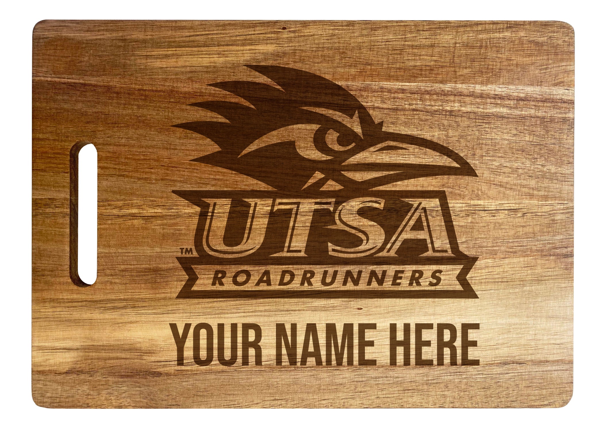 UTSA Road Runners Customizable Engraved Wooden Cutting Board 10" x 14 ...