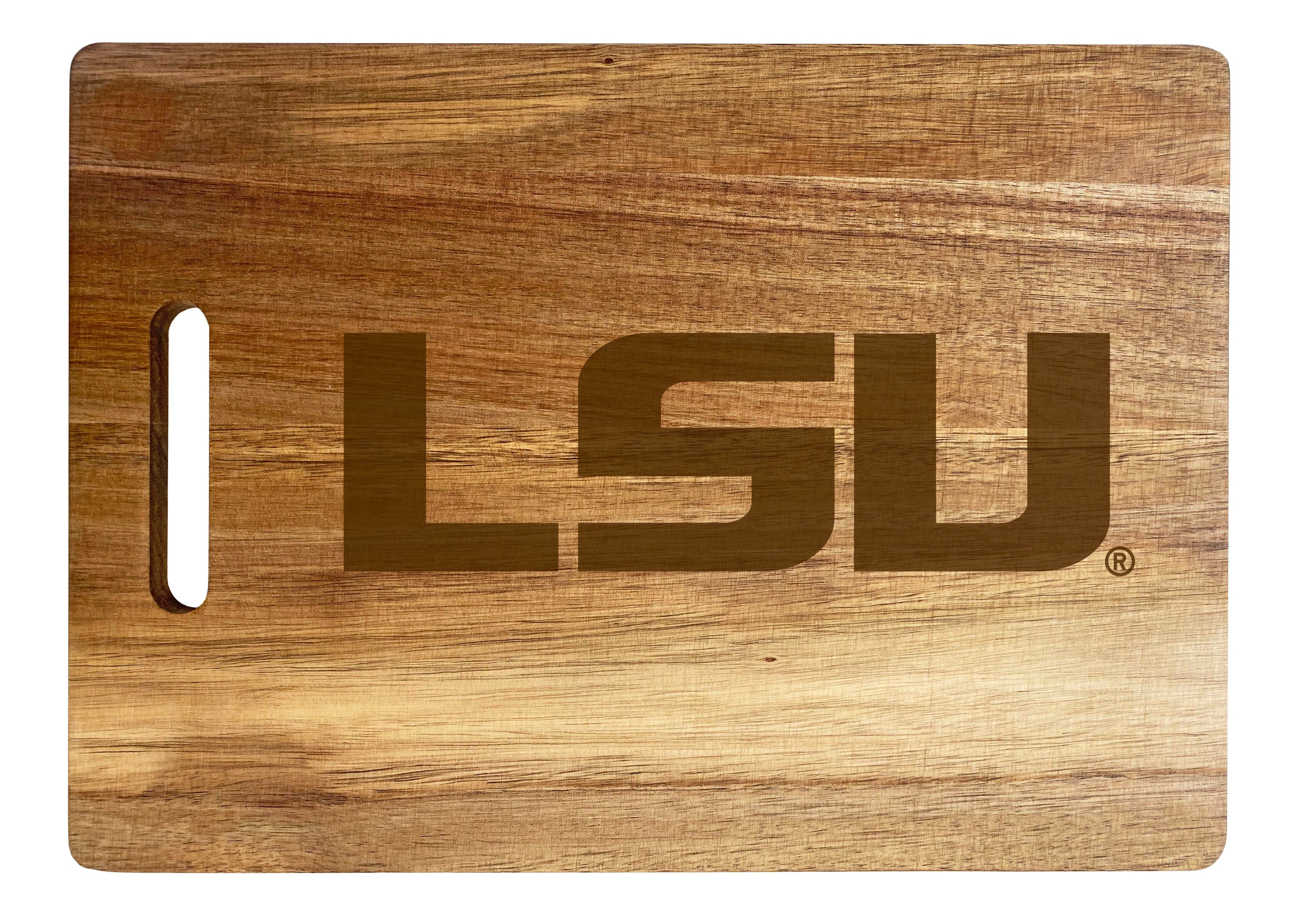 LSU Tigers Engraved Wooden Cutting Board 10" x 14" Acacia Wood ...