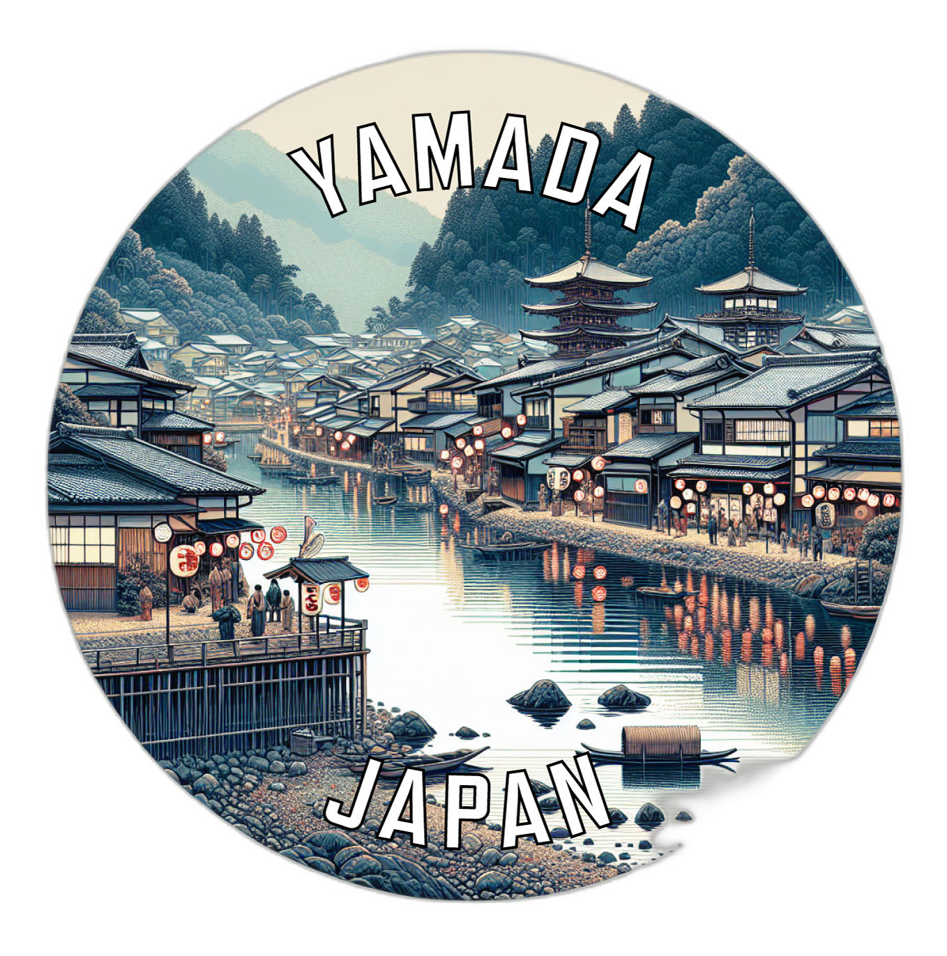 Yamada Japan Souvenir Vinyl Decal Sticker 6-Inch – R & R INC.