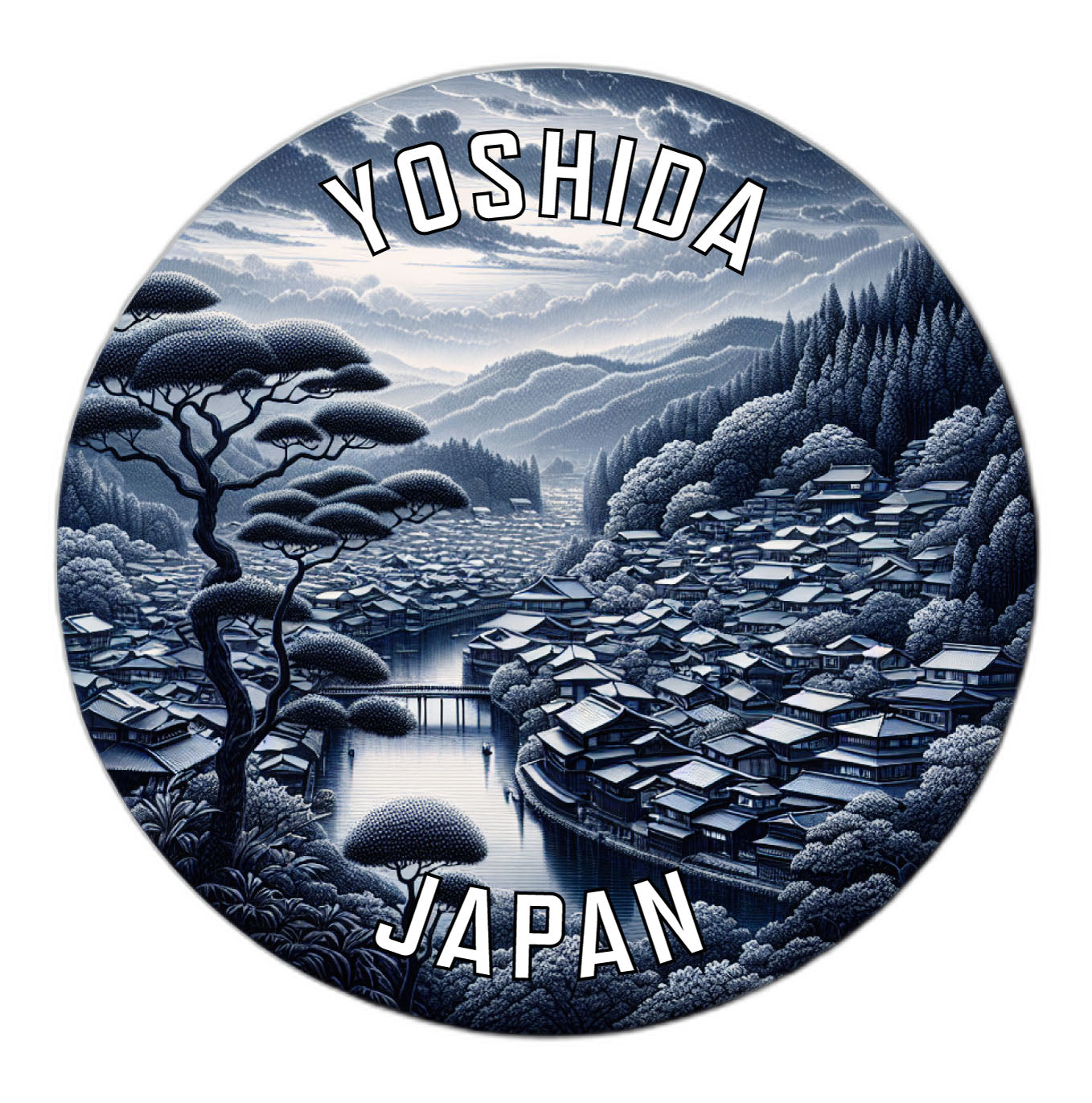 Yoshida Japan Souvenir Vinyl Decal Sticker 6-Inch – R & R INC.
