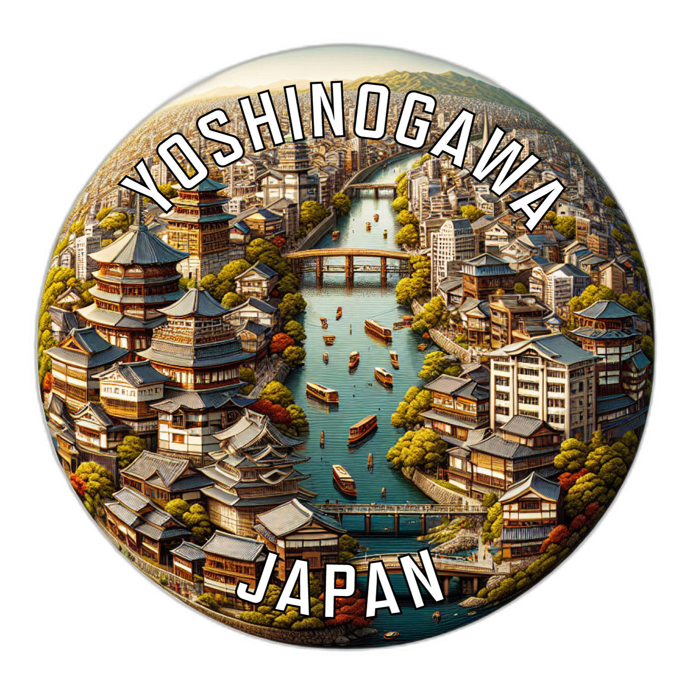 Yoshinogawa Japan Souvenir Vinyl Decal Sticker 6-Inch – R & R INC.