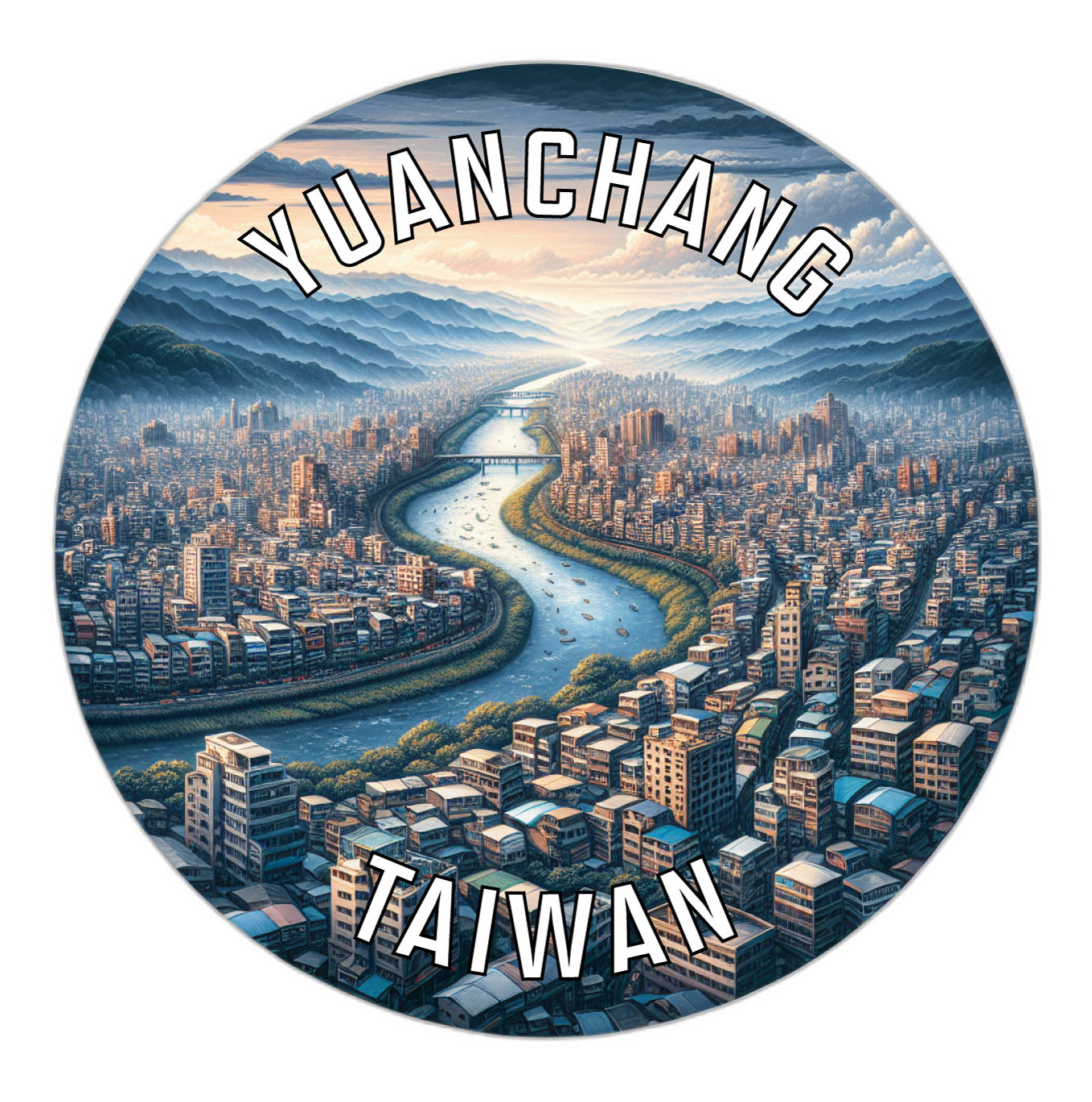 Yuanchang Taiwan Souvenir Vinyl Decal Sticker 2-Inch – R & R INC.
