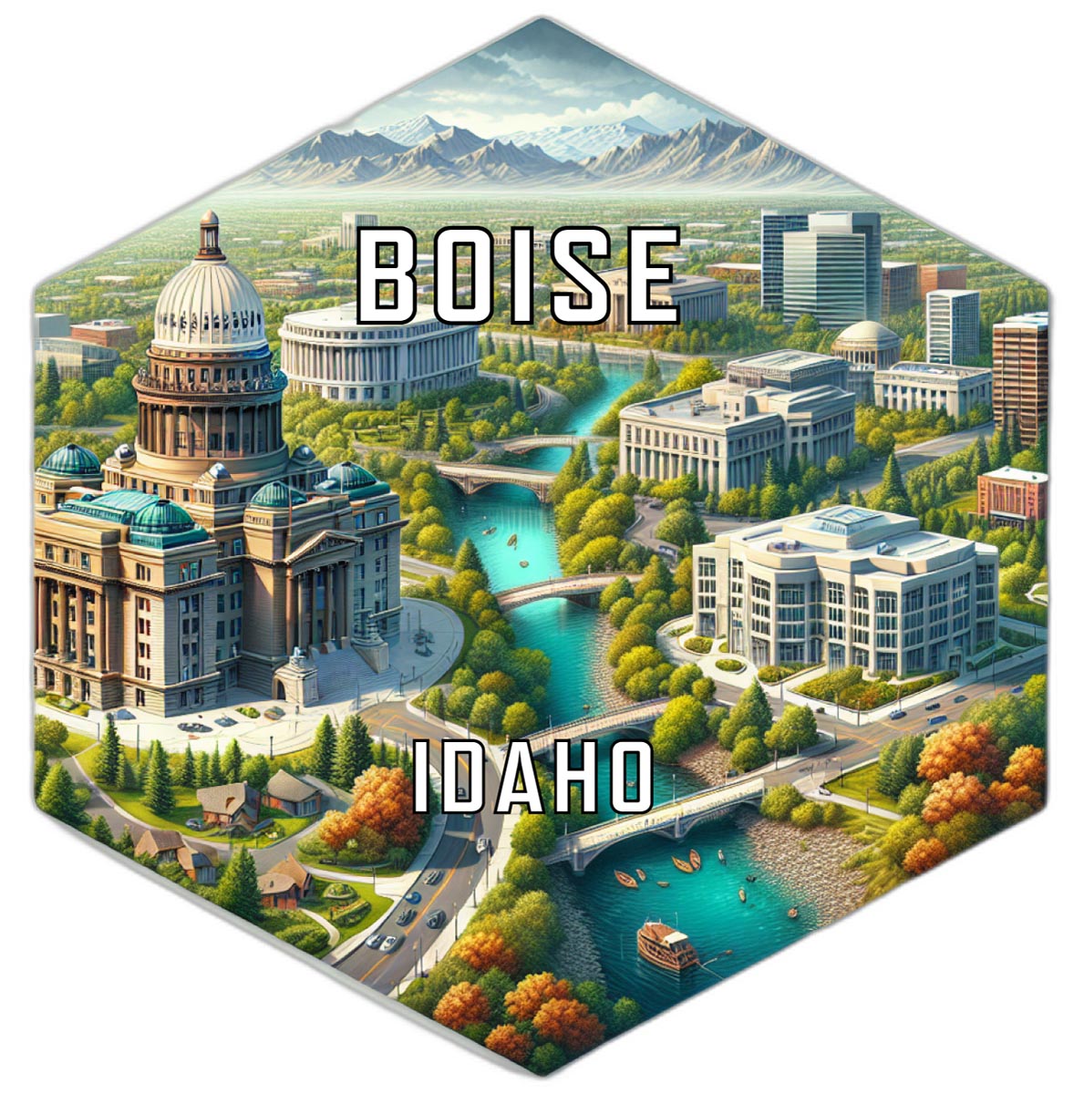 Boise Idaho Travel Destination Souvenir Vinyl Decal Sticker 2-Inch – R ...