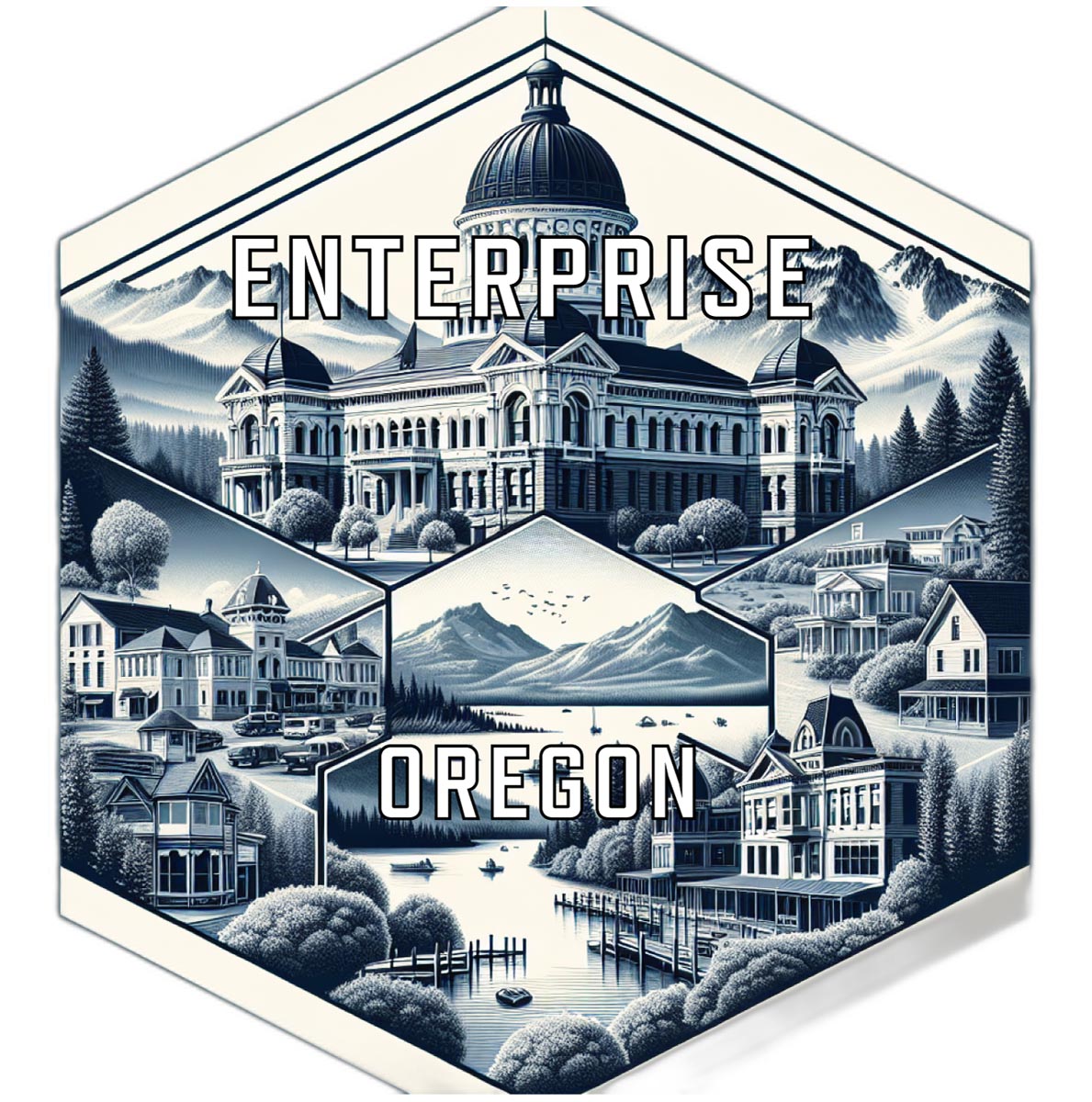 Enterprise Oregon Travel Destination Souvenir Vinyl Decal Sticker 2 ...