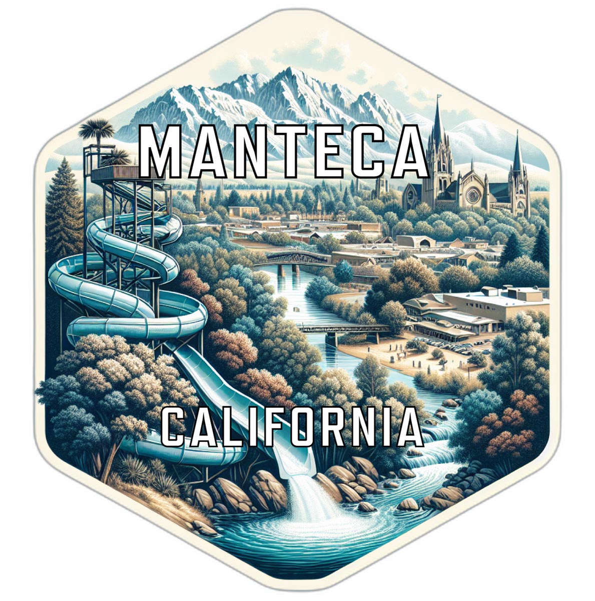 Manteca California Travel Destination Souvenir Vinyl Decal Sticker 6 ...