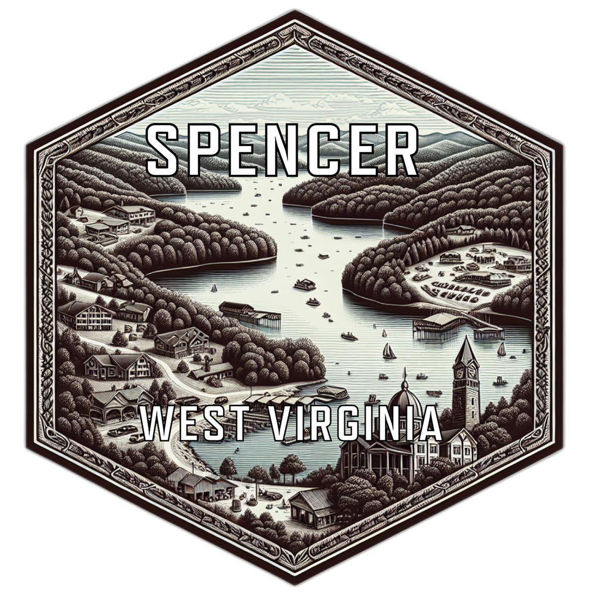 Spencer West Virginia Travel Destination Souvenir Vinyl Decal Sticker 2 ...